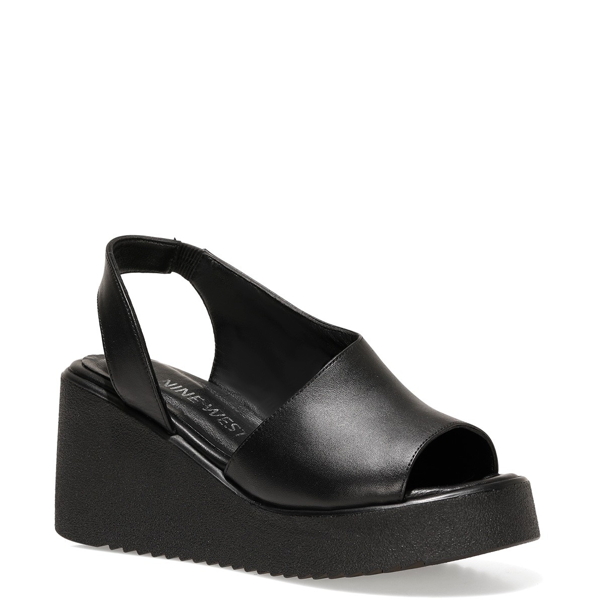 Flo - SANTEYOUNG 1FX Siyah Kadın Dolgu Topuk Sandalet