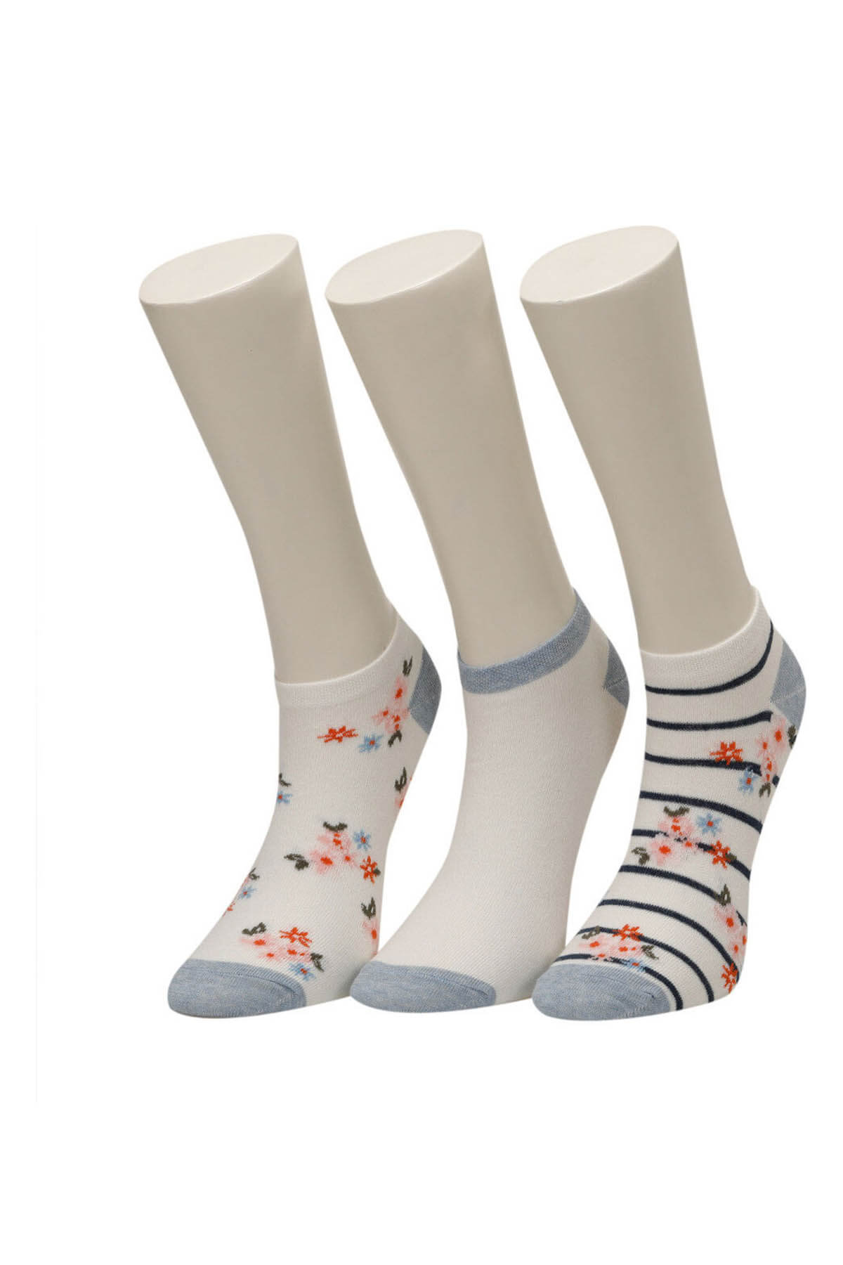 Miss F SEUL 3 LU PTK-W Mavi Kadın 3'lü Patik 100514377 | Flo