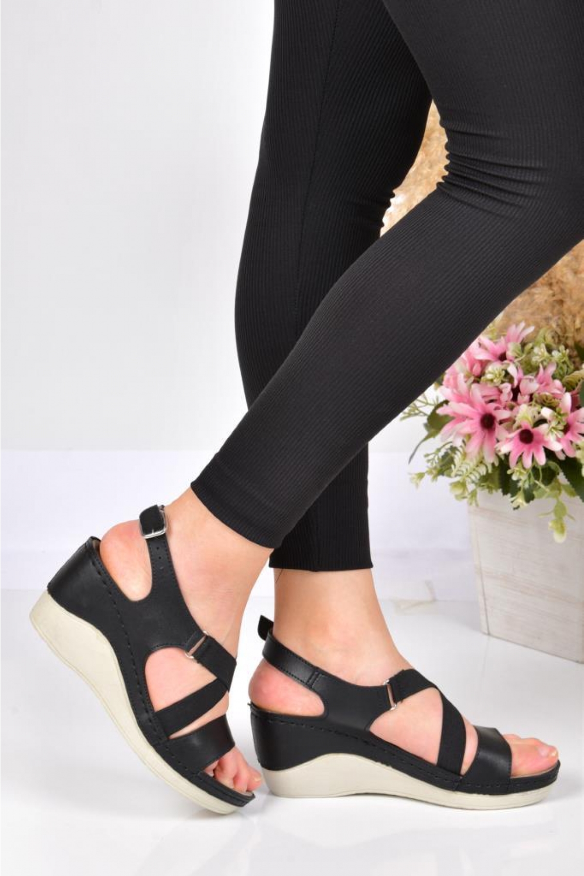 CARLA VERDE 170666-2 Orto Pedik Dolgu Topuk Kadın Sandalet 200645932 | Flo