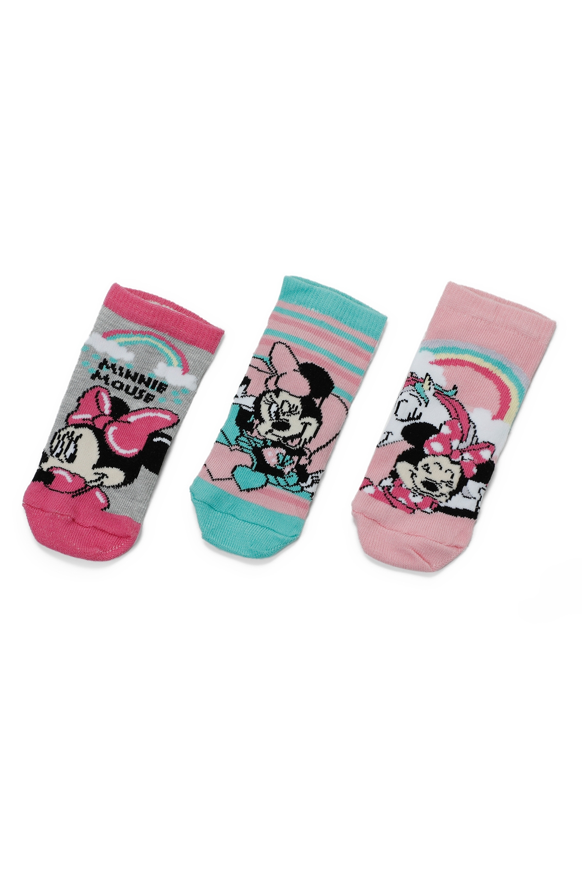 MINNIES MOUSE AIR MINNIE 3 LU PTK-G 3FX Çok Renkli Kız Çocuk Çorap ...