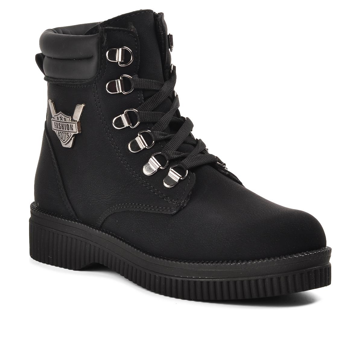 Parpat-F Siyah-Zümrüt İçi Kürklü Kız Çocuk Bot Fiyatları | Flo