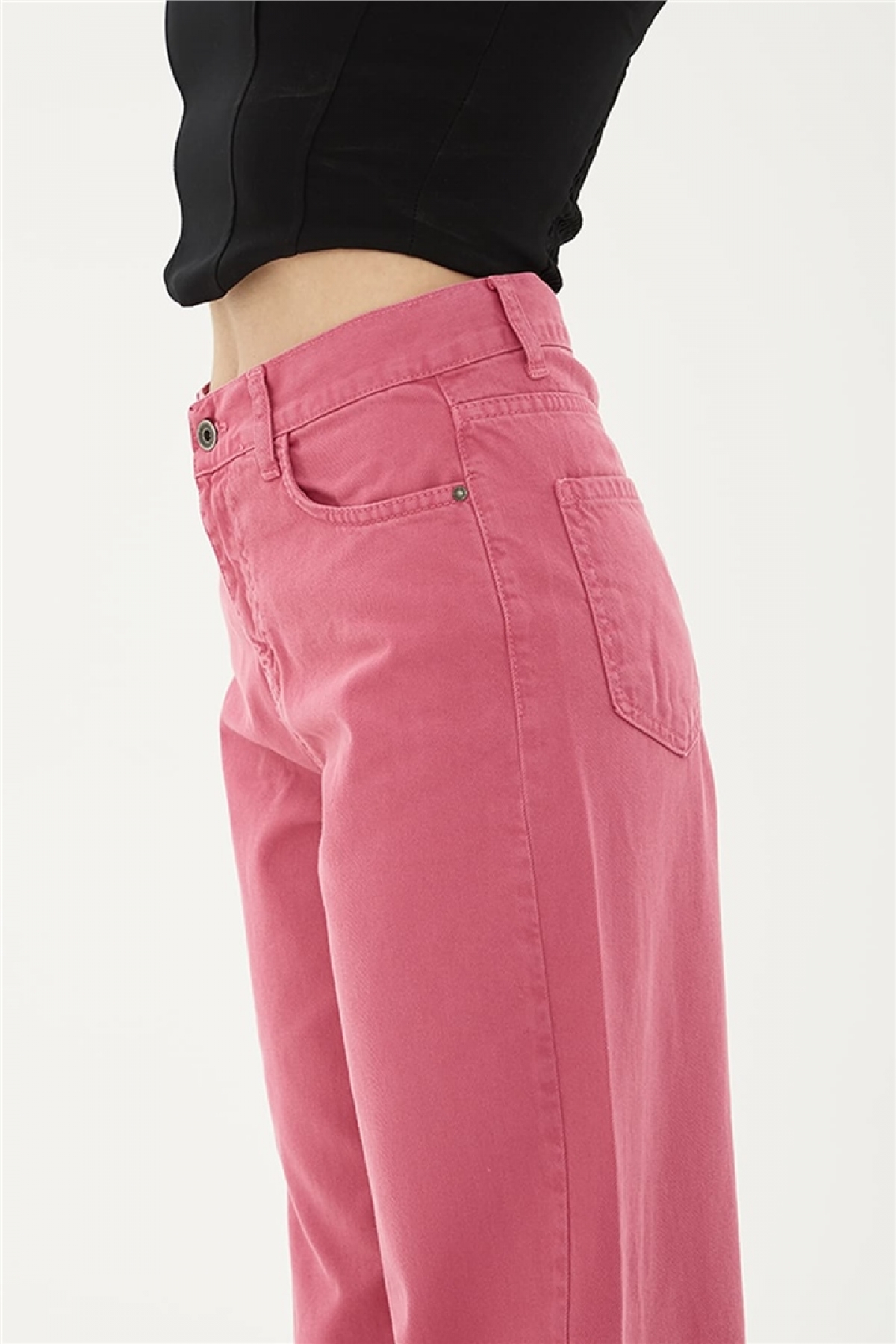 Yüksek Bel Geniş Paça Pantolon Fuşya / Fuchsia Fiyatları | Flo