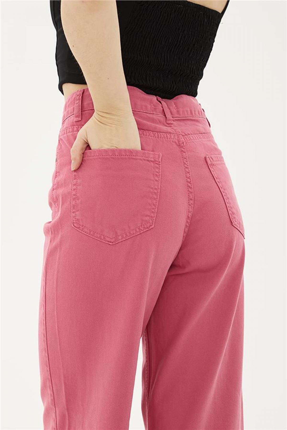 Yüksek Bel Geniş Paça Pantolon Fuşya / Fuchsia Fiyatları | Flo