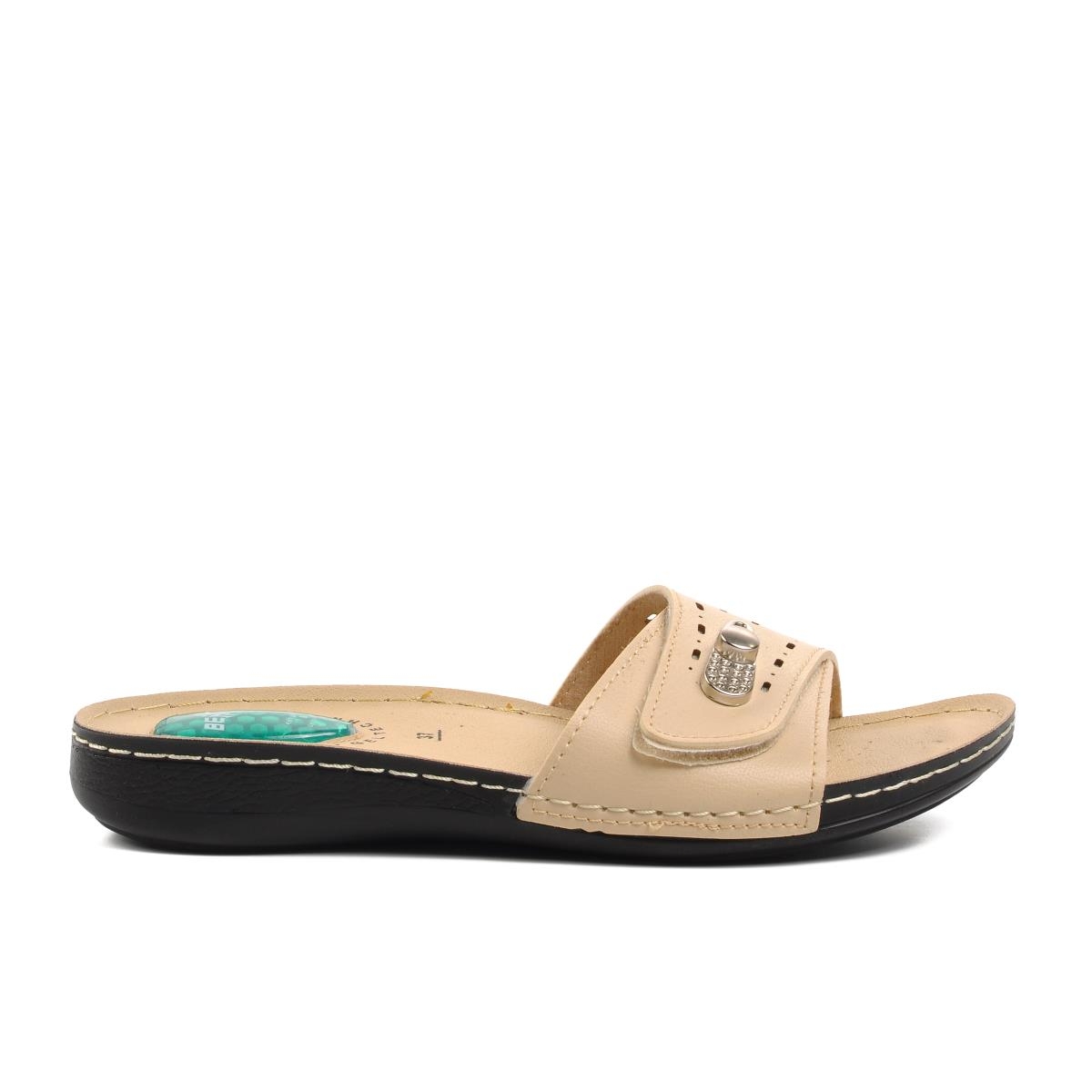 6808 Bej Topuk Jel Destekli Kadın Terlik Fiyatları | Flo