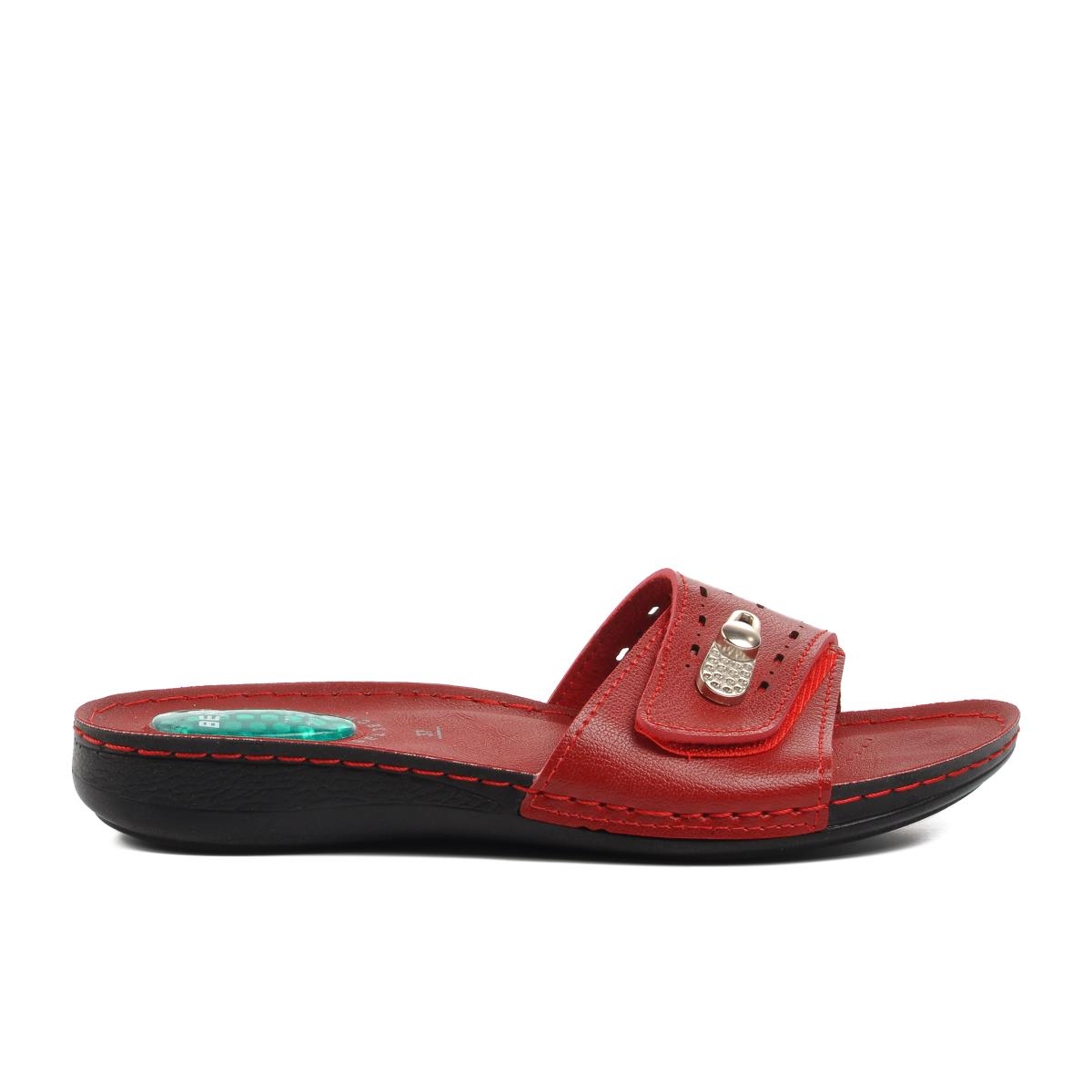 6808 Kırmızı Topuk Jel Destekli Kadın Terlik Fiyatları | Flo