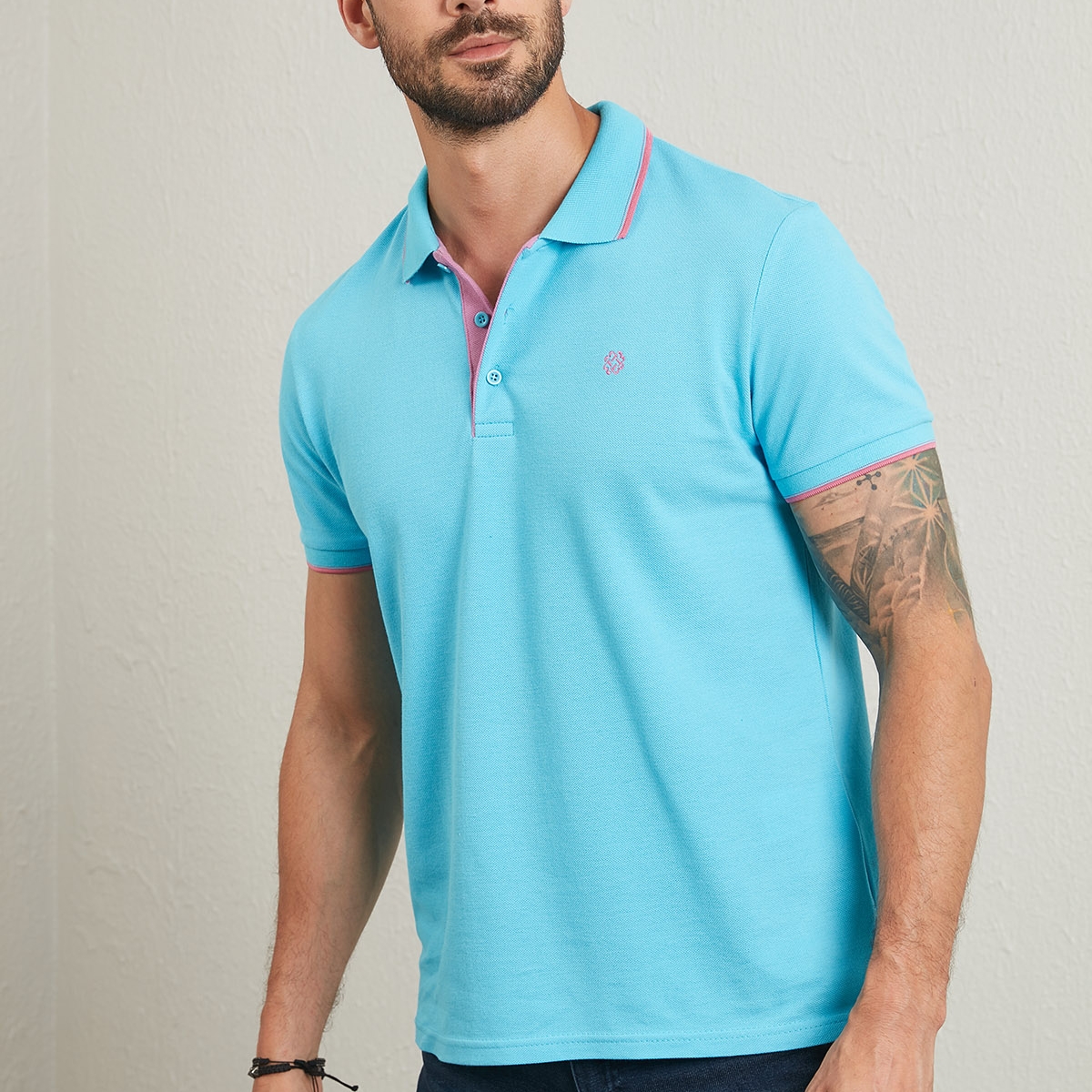 Erkek Polo T Shirt 5902118 AQUA-MAVİ Fiyatları | Flo