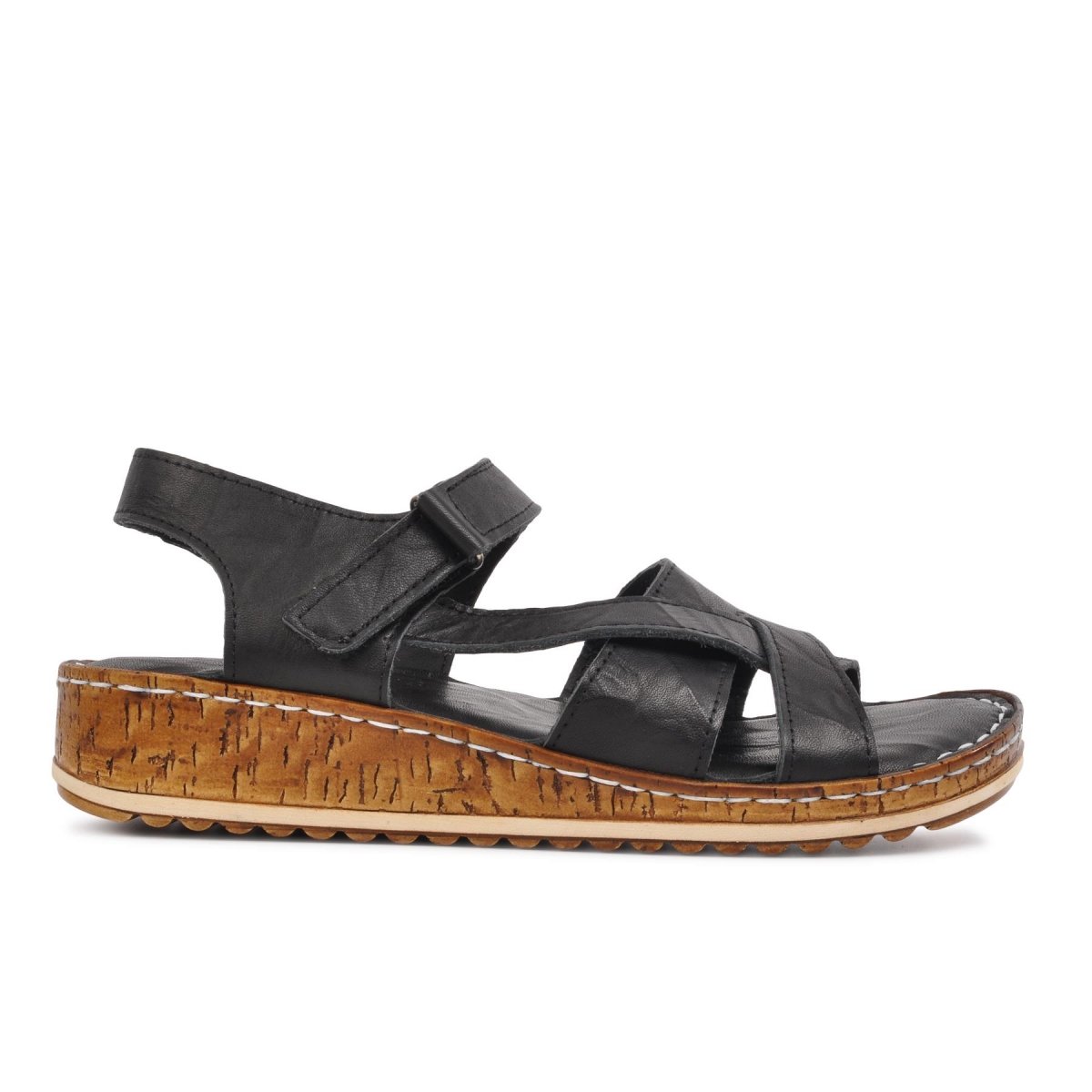 72347 Siyah Hakiki Deri Kadın Sandalet Fiyatları | Flo
