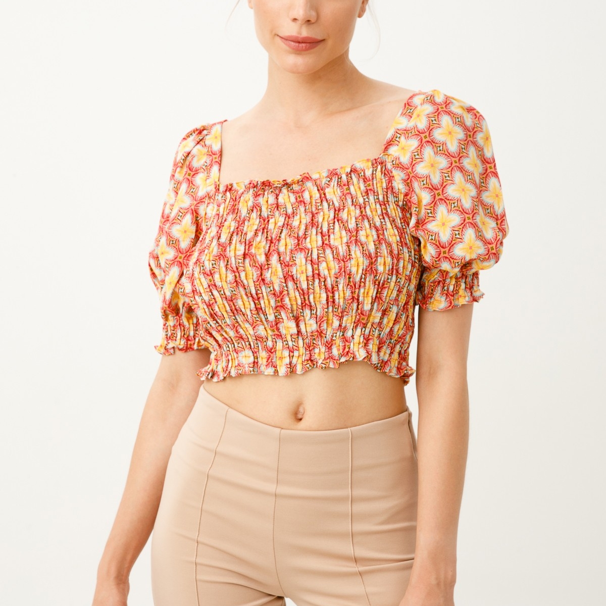 Kadın Desenli Crop Bluz 6053014 Mango Fiyatları | Flo