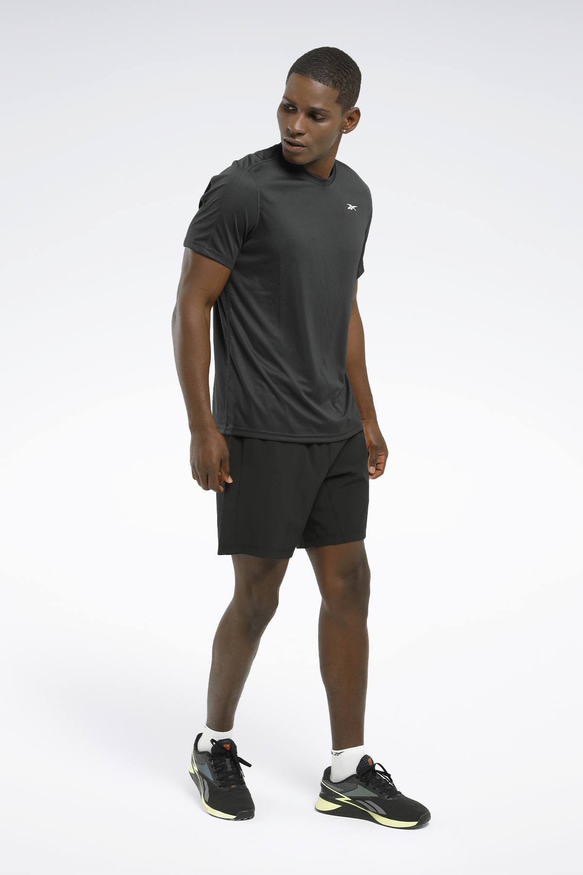 Reebok SS TECH TEE Siyah Erkek Kısa Kol T-Shirt 101443530 | Flo