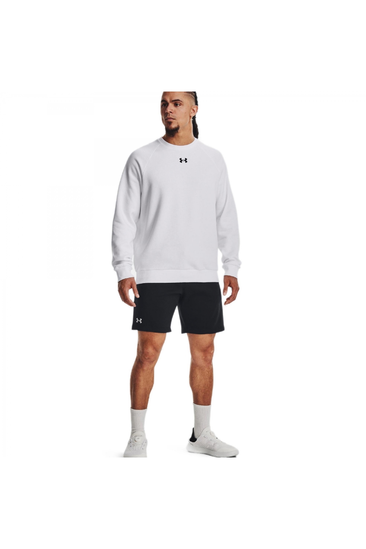 1379755 Ua Rival Fleece Crew Beyaz Erkek Sweatshirt Fiyatları | Flo