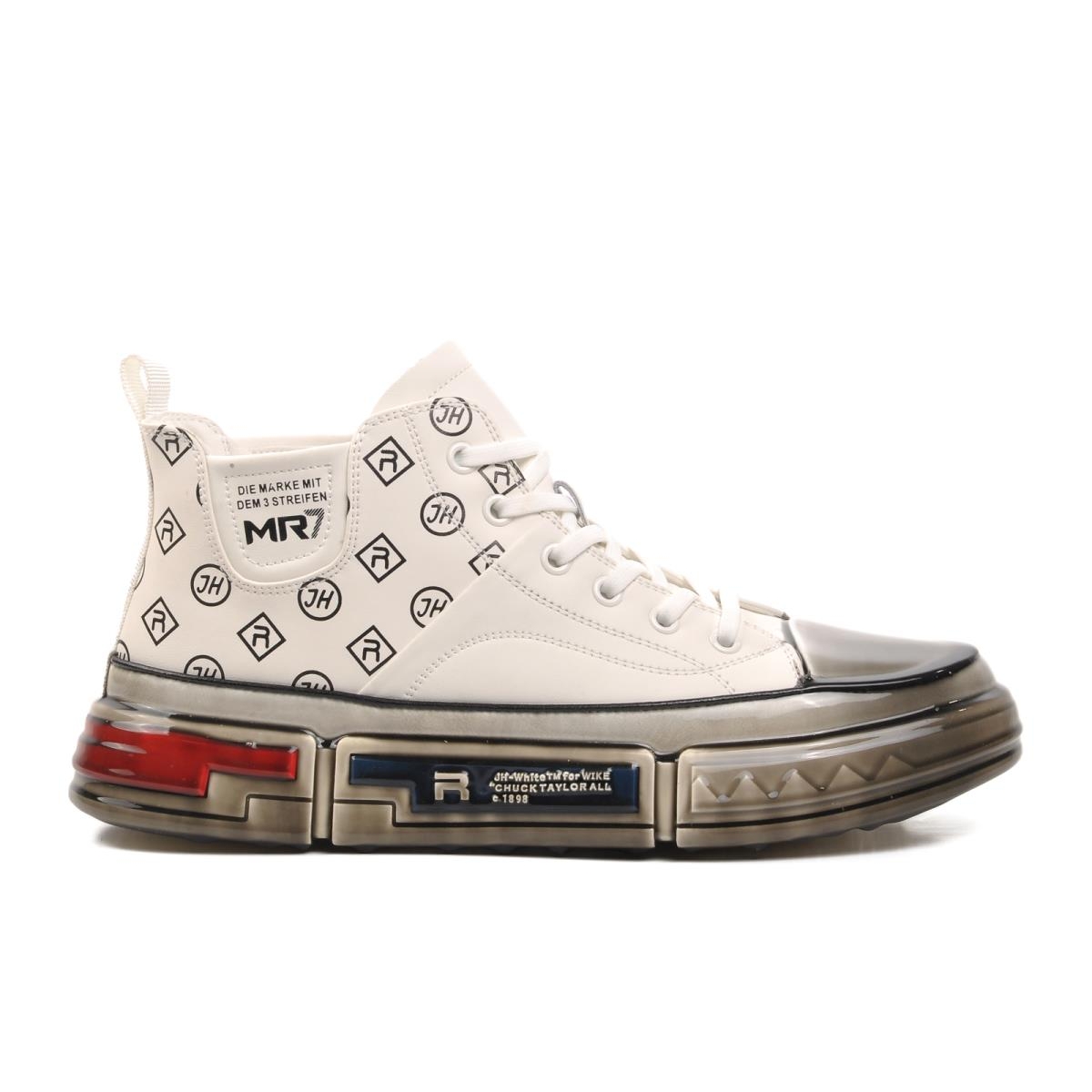 152-18220 Beyaz Hakiki Deri Erkek Hi Sneaker Fiyatları | Flo