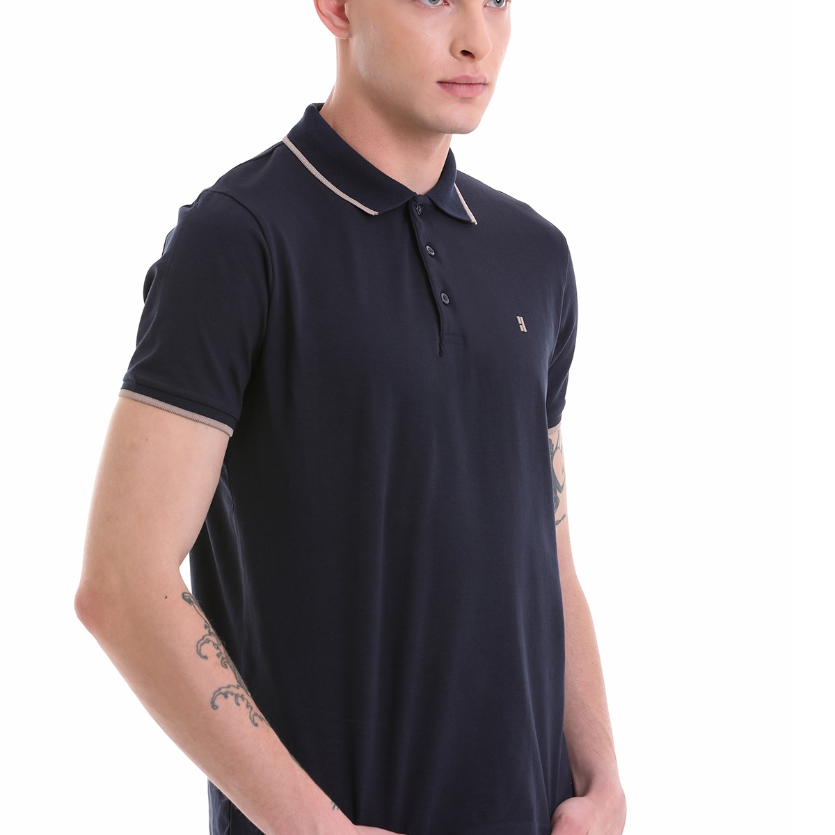 Lacivert Regular Fit Düz 100% Pamuklu Polo Yaka Tişört Fiyatları | Flo