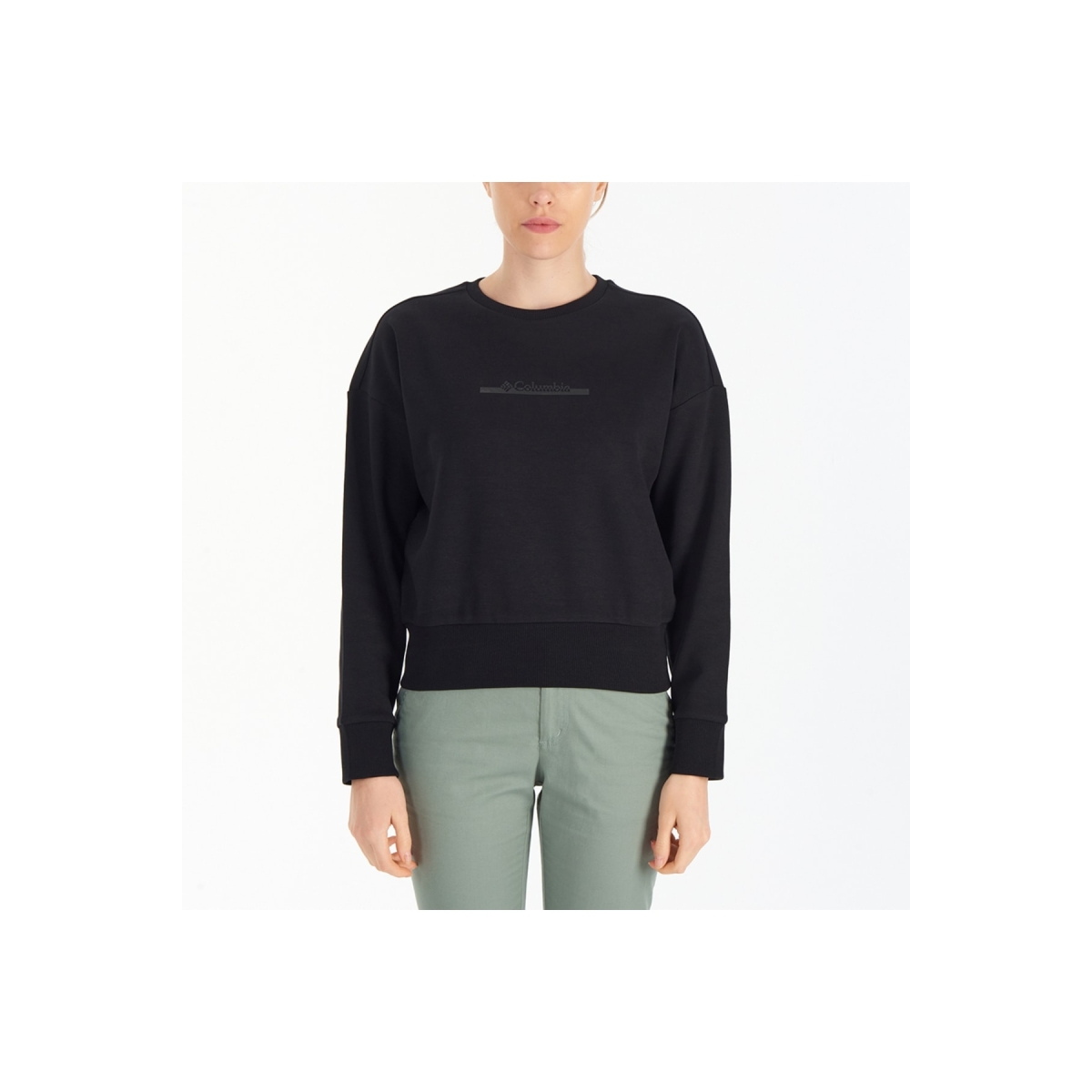 Bar Split Crop Kadın Siyah Sweatshirt (CS0212-010) Fiyatları | Flo