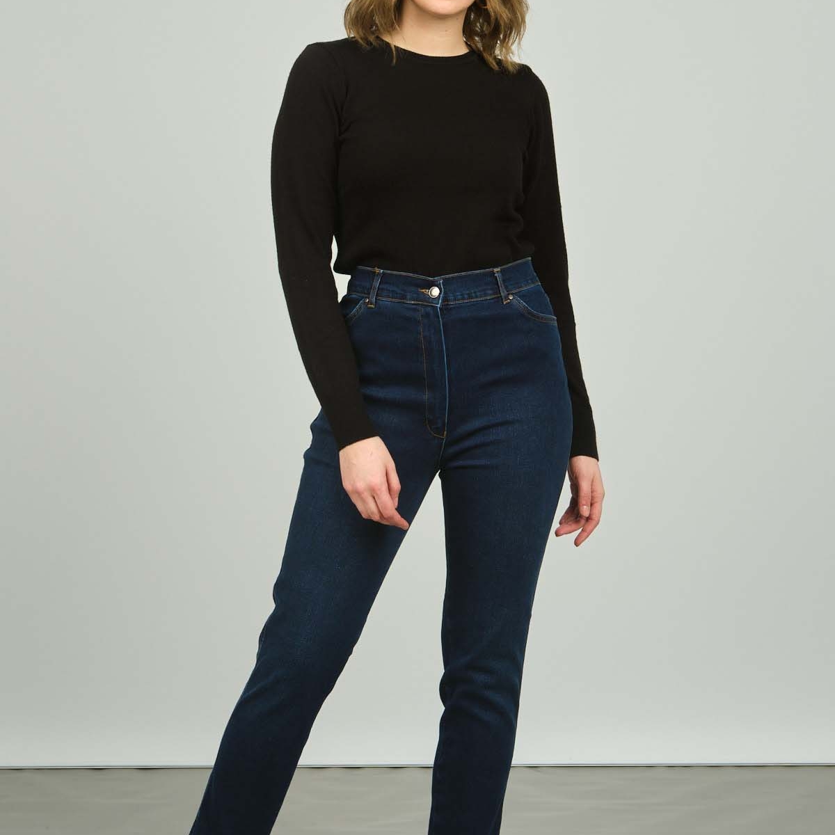 Kadın Yüksek Bel Kot Pantolon 1500 Lacivert Fiyatları | Flo