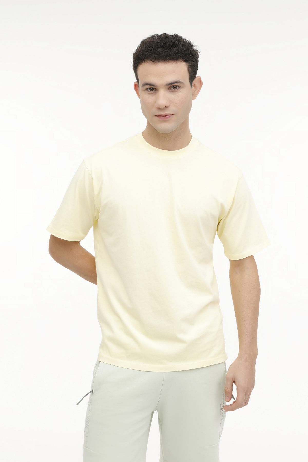 Lumberjack M BSC C NECK 11BS38 4FX Sar Erkek K sa Kol T Shirt