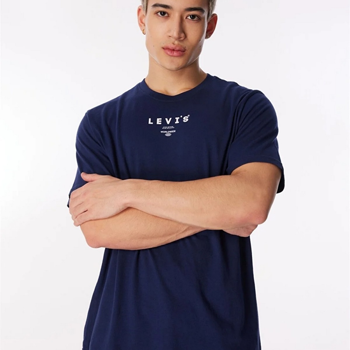 Levis Yuvarlak Yaka Relaxed Fit Kısa Kollu Mavi Erkek T-Shirt 16143 ...