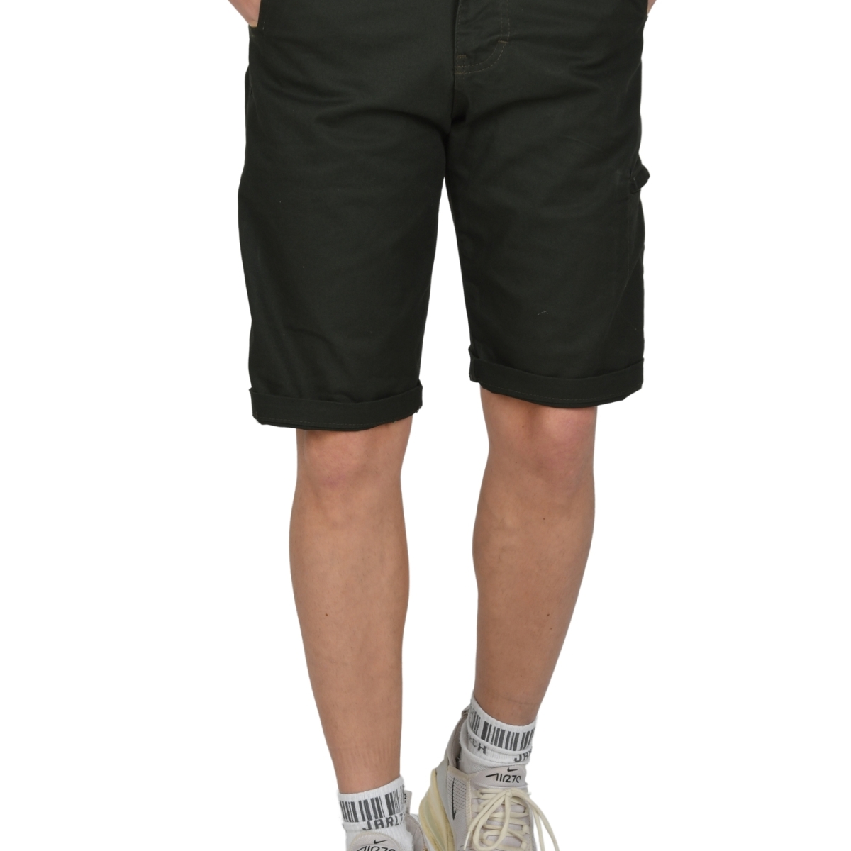 DeepSEA Erkek Yeşil Yeni Sezon Yan Cep Fermuarlı Slim Fit Kargo Şort ...