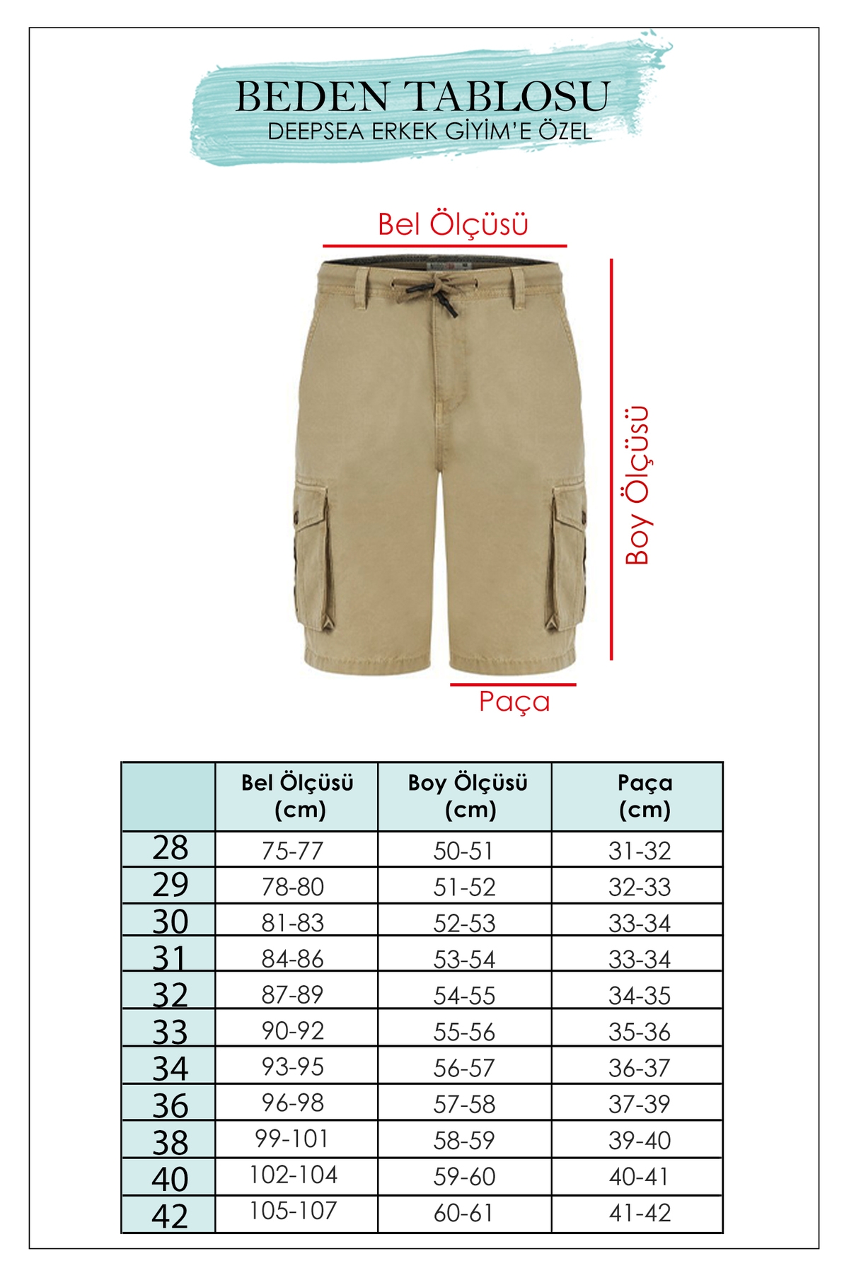 DeepSEA Erkek Taş Yeni Sezon Yan Cep Fermuarlı Slim Fit Kargo Şort ...