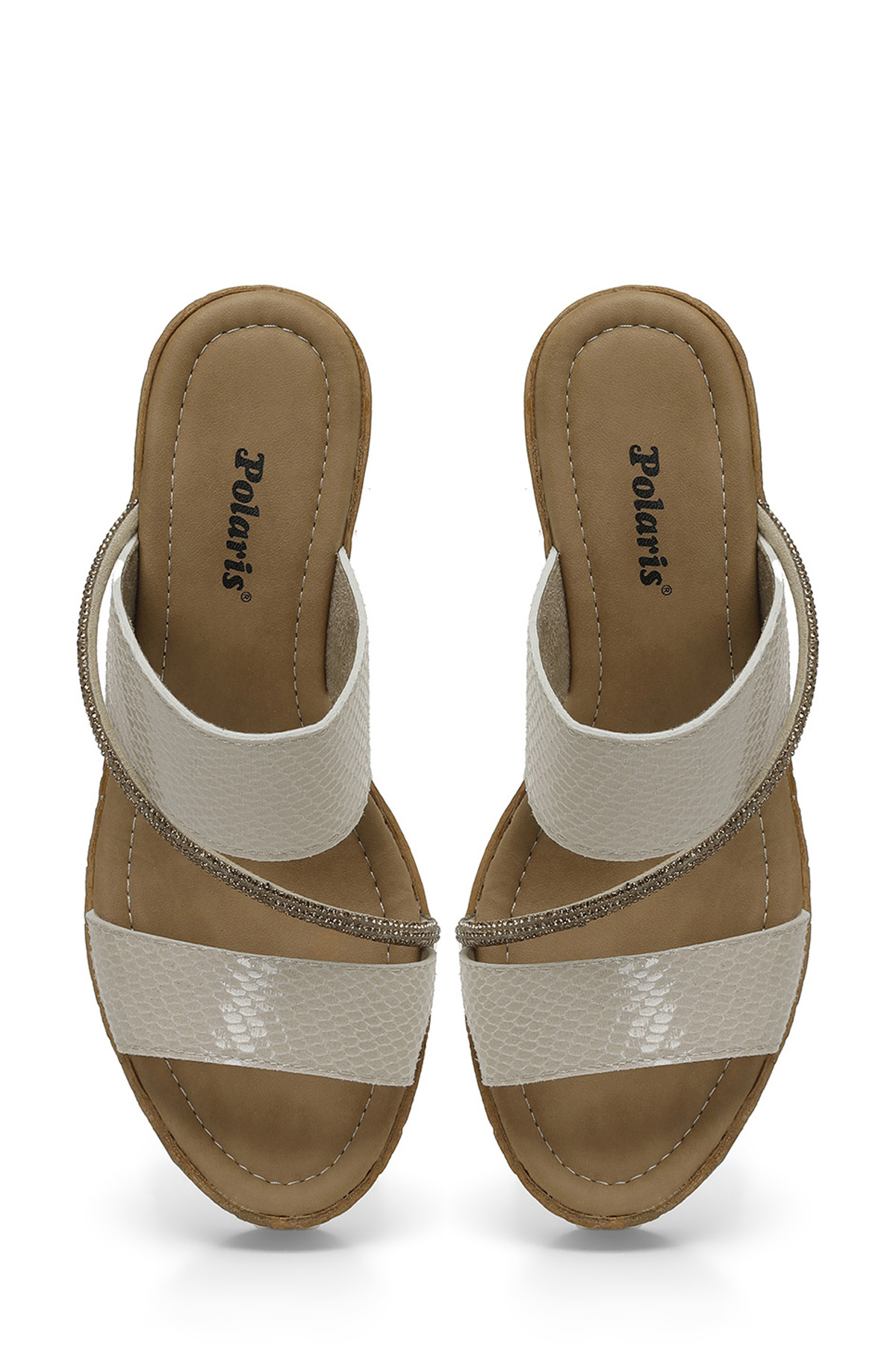 323203.Z 4FX Bej Kadın Dolgu Topuk Terlik Fiyatları | Flo