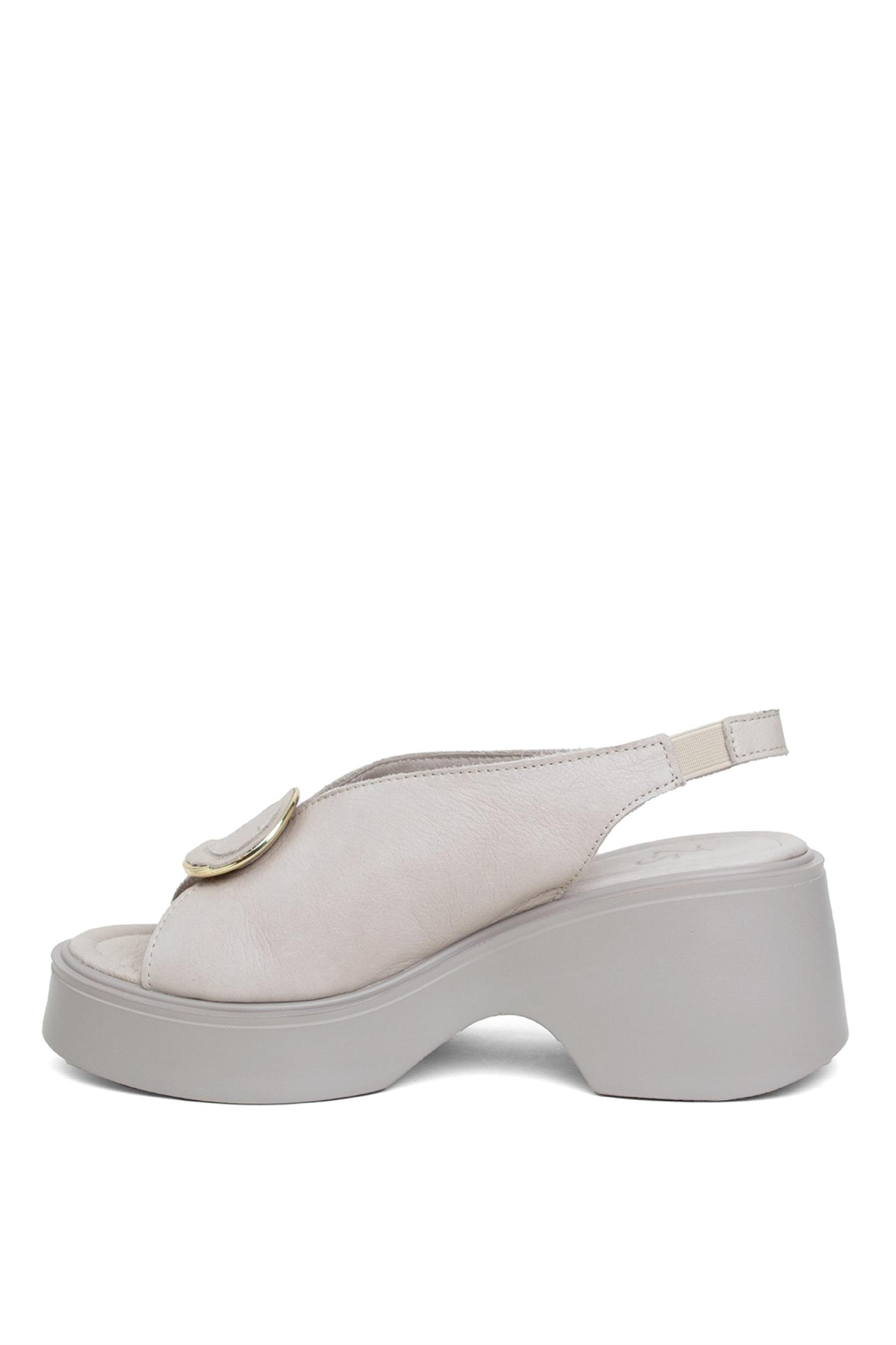 Zeyn 7842C Kadın Hakiki Deri Dolgu Topuk Sandalet Gri Fiyatları | Flo