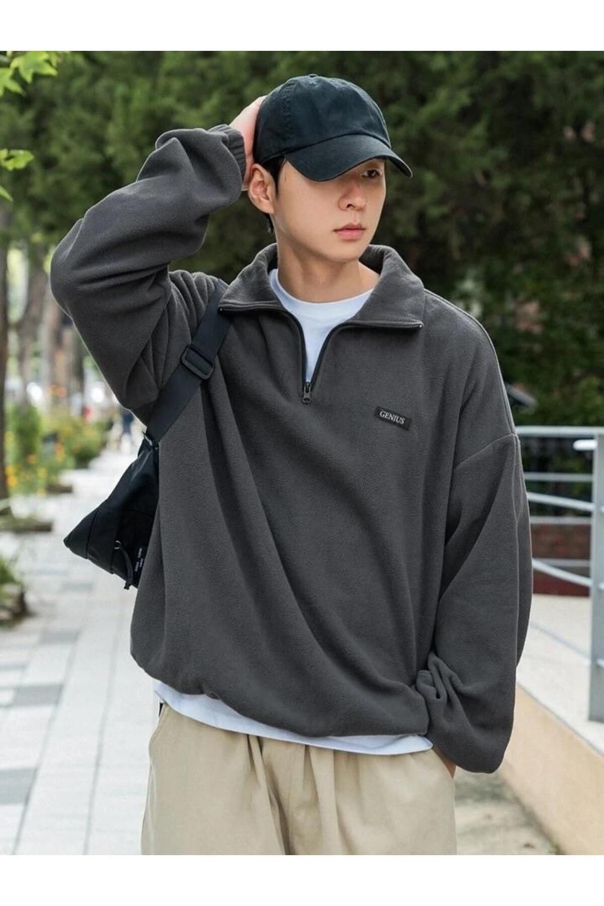 Erkek Polar Oversize Sweatshirt Polar Sweatshirt Fiyatları | Flo