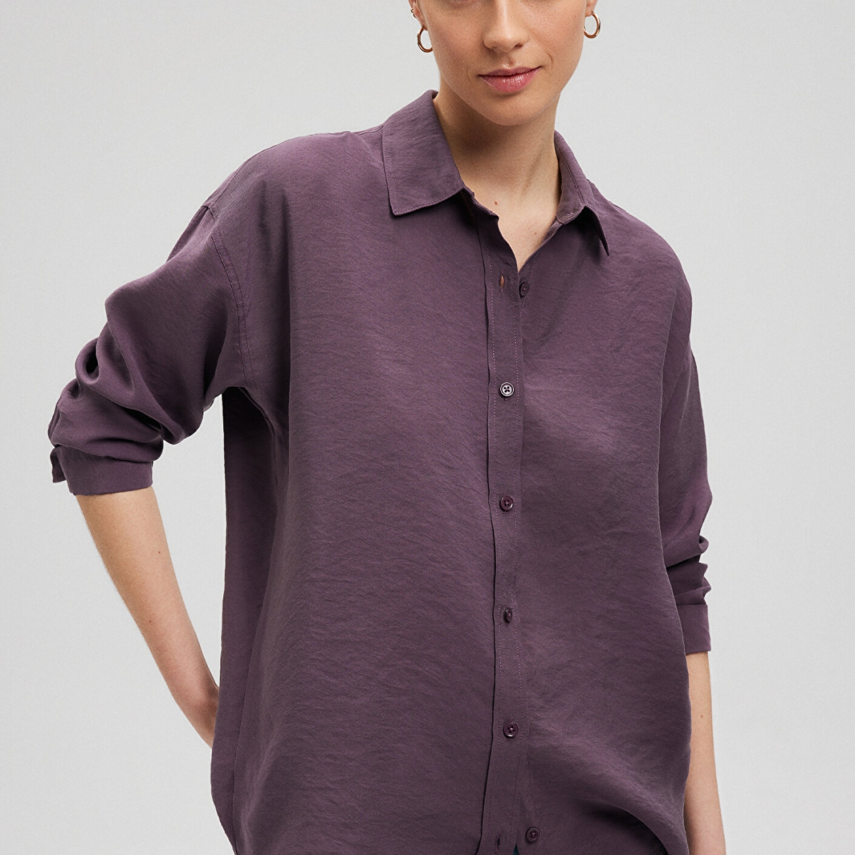 Lux Touch Mor GömlekFiyatları | Flo