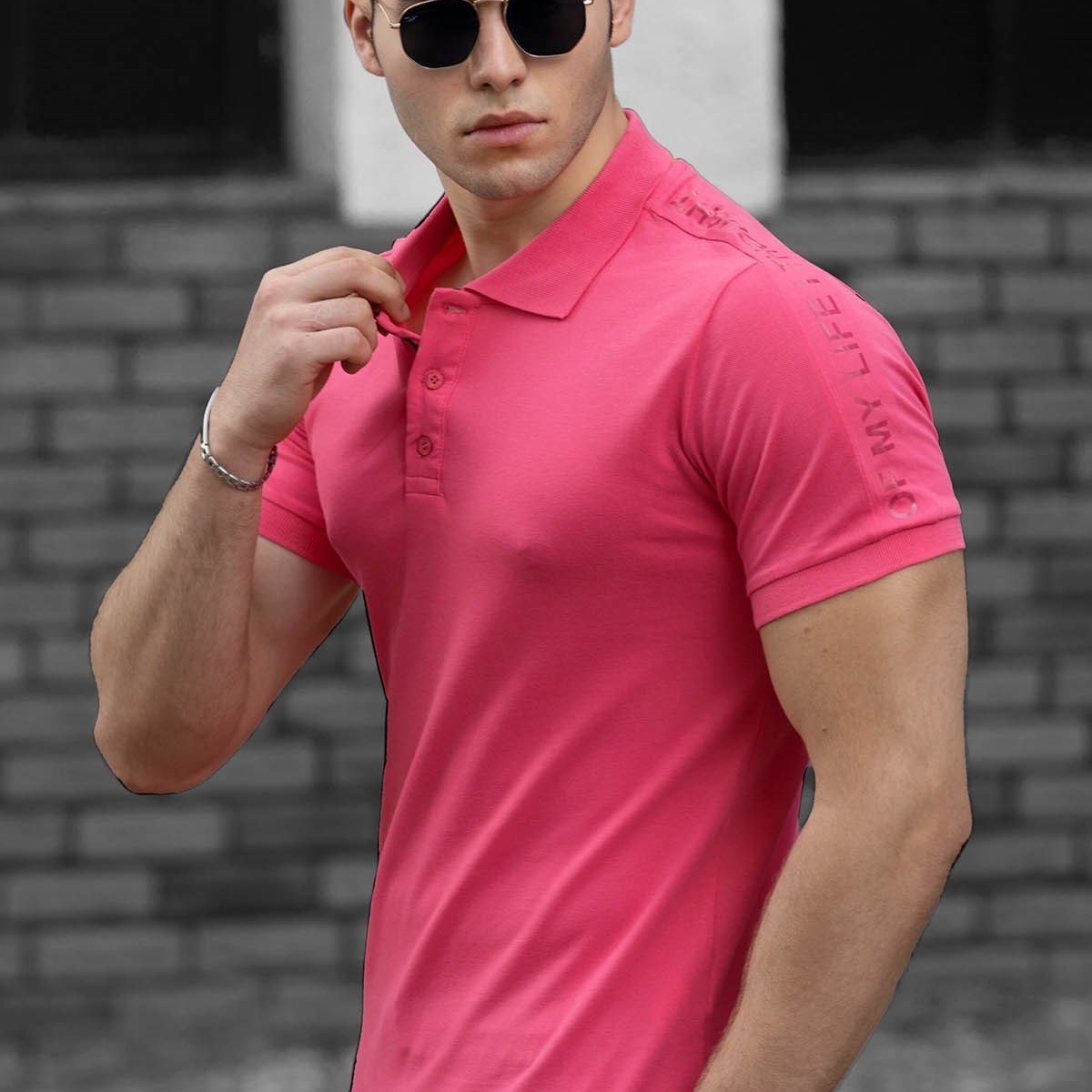 Omuz Baskılı Pudra Erkek Polo Tişört 4585 Fiyatları | Flo