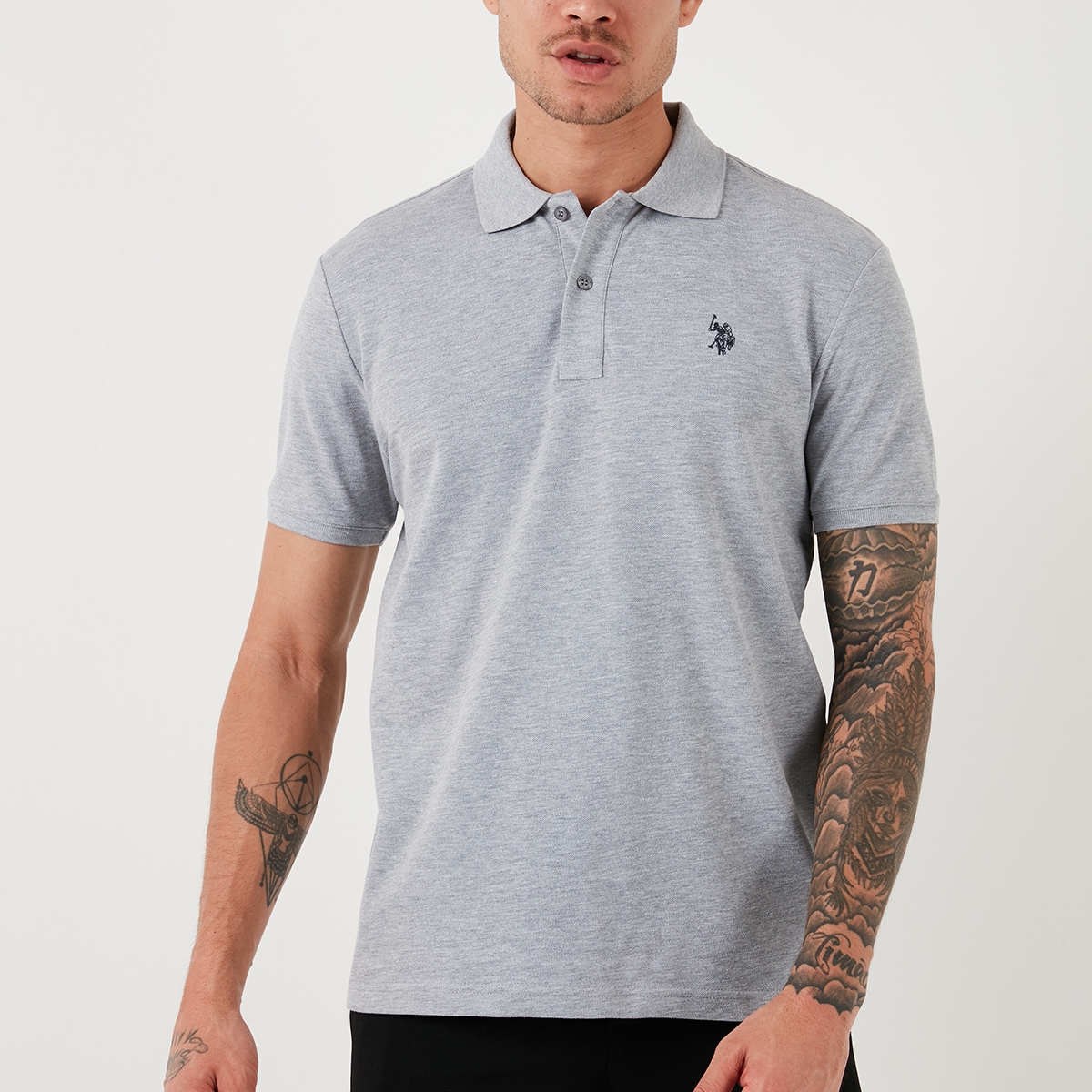 Erkek Polo Yaka T Shirt G081GL0111792406 GRİ MELANJ Fiyatları | Flo