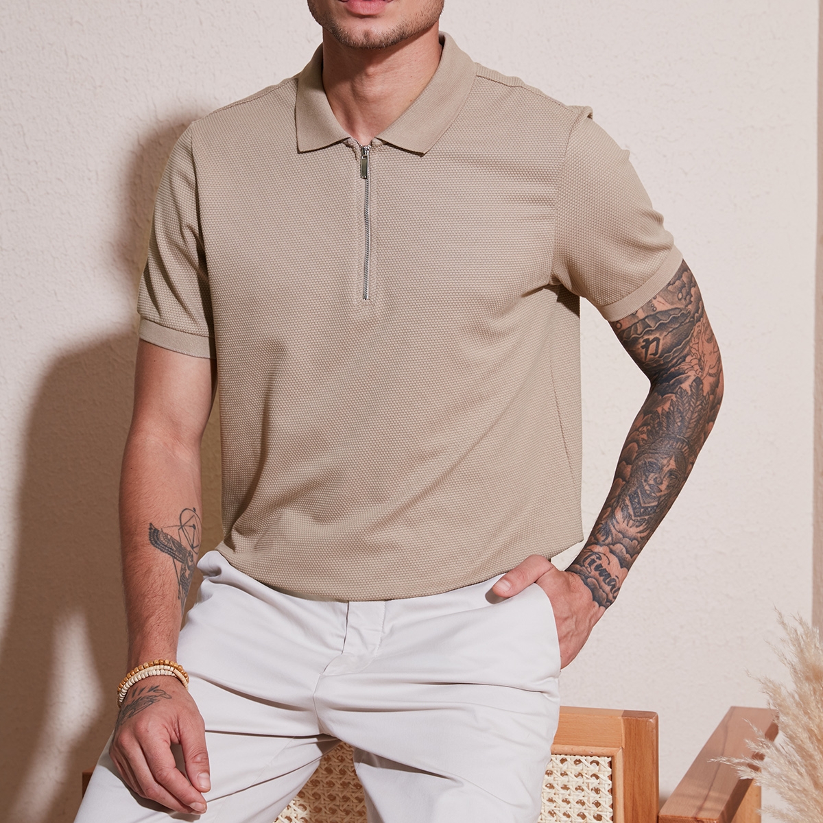 Erkek Polo Yaka T Shirt 5902915 VİZON Fiyatları | Flo