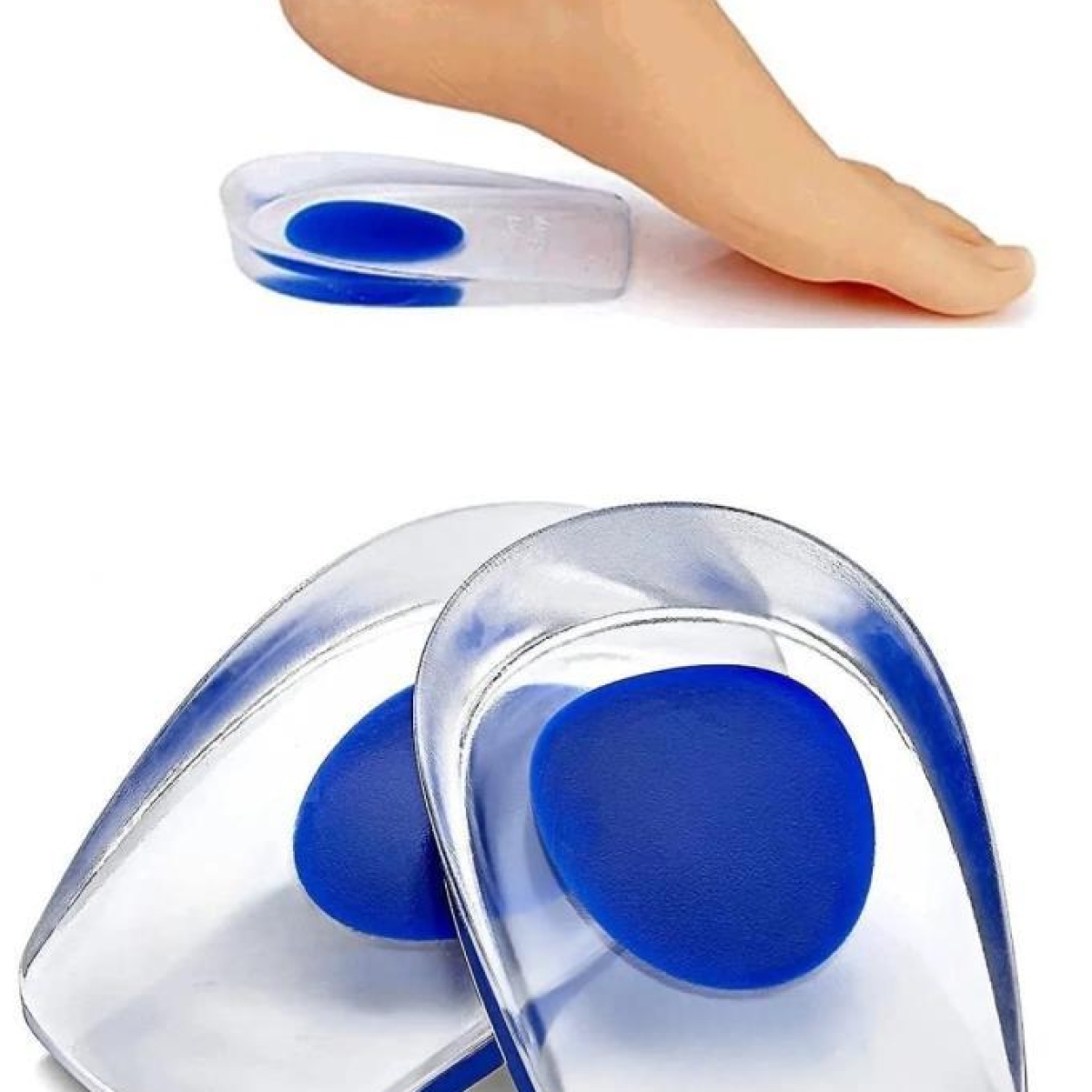 2 li Şeffaf Erkek Ortopedik Silikon Ayakkabı Topuk Tabanlığı Jel ...