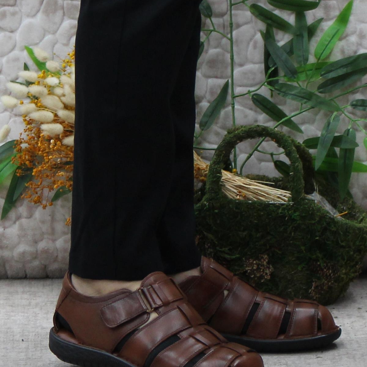 102 Taba Kale Comfort Hakiki Deri Erkek Sandalet Fiyatları | Flo