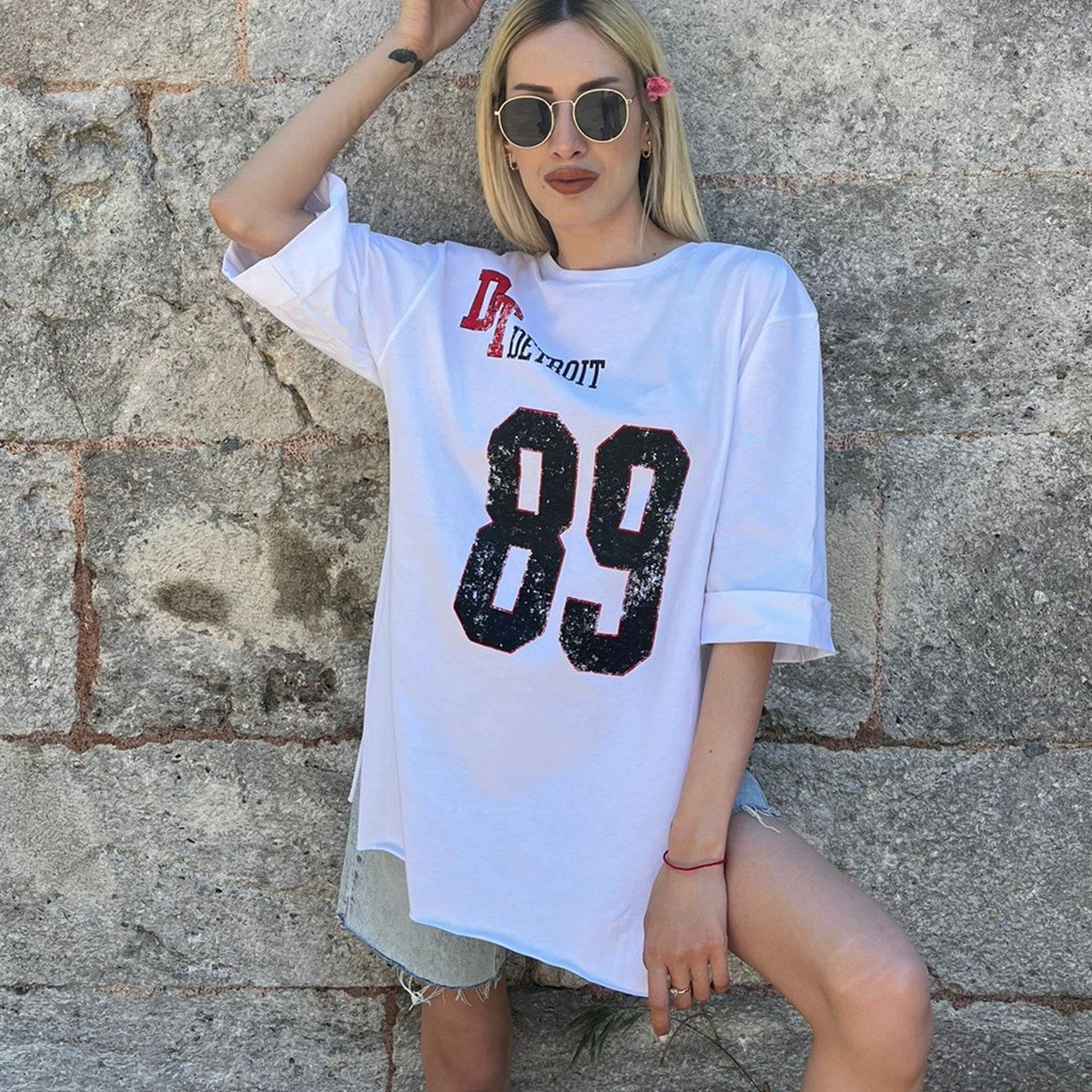 Mad Girls Beyaz Baskılı Tişört MG990 Fiyatları | Flo