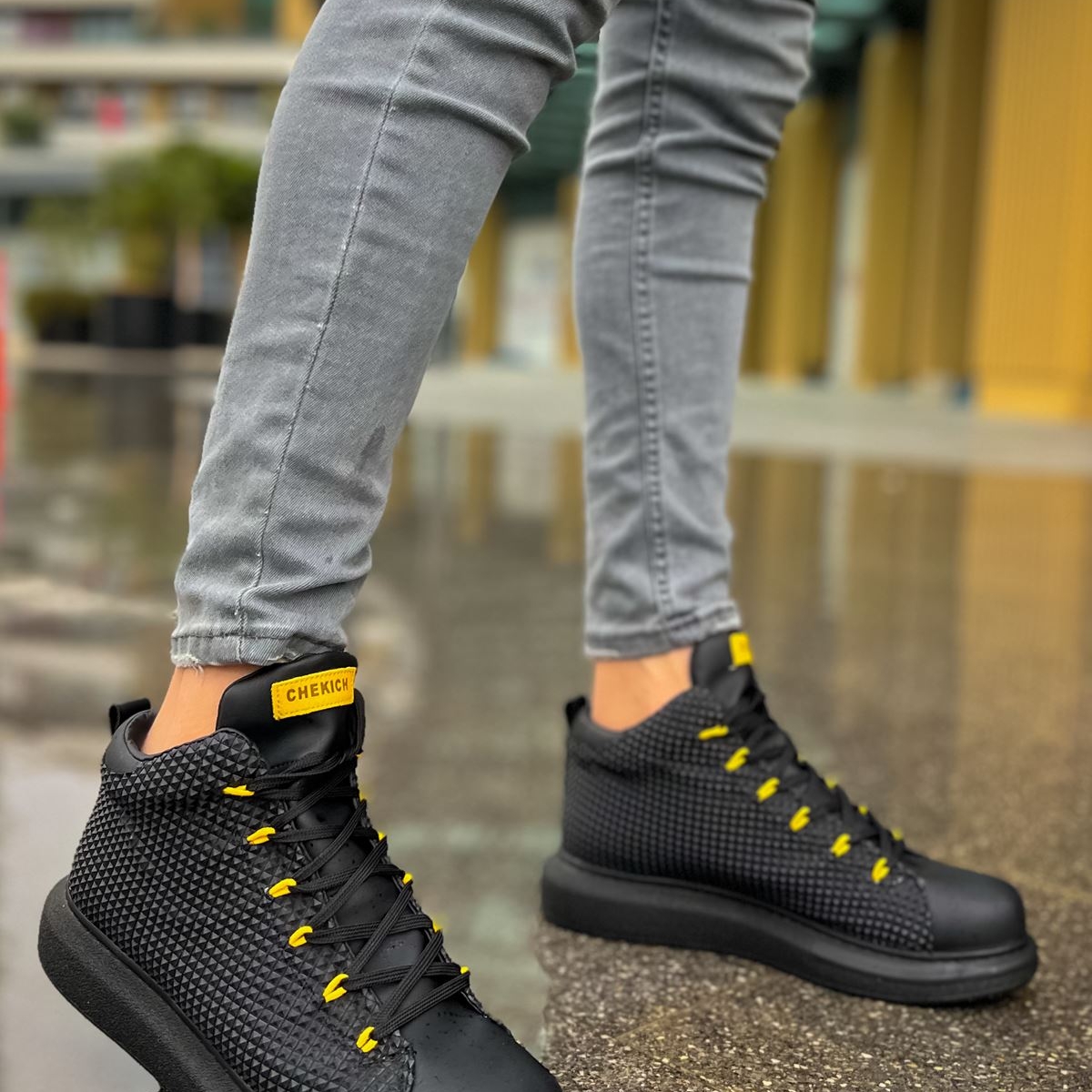 CH111 GST Milano Erkek Bot SIYAH - SARI Fiyatları | Flo