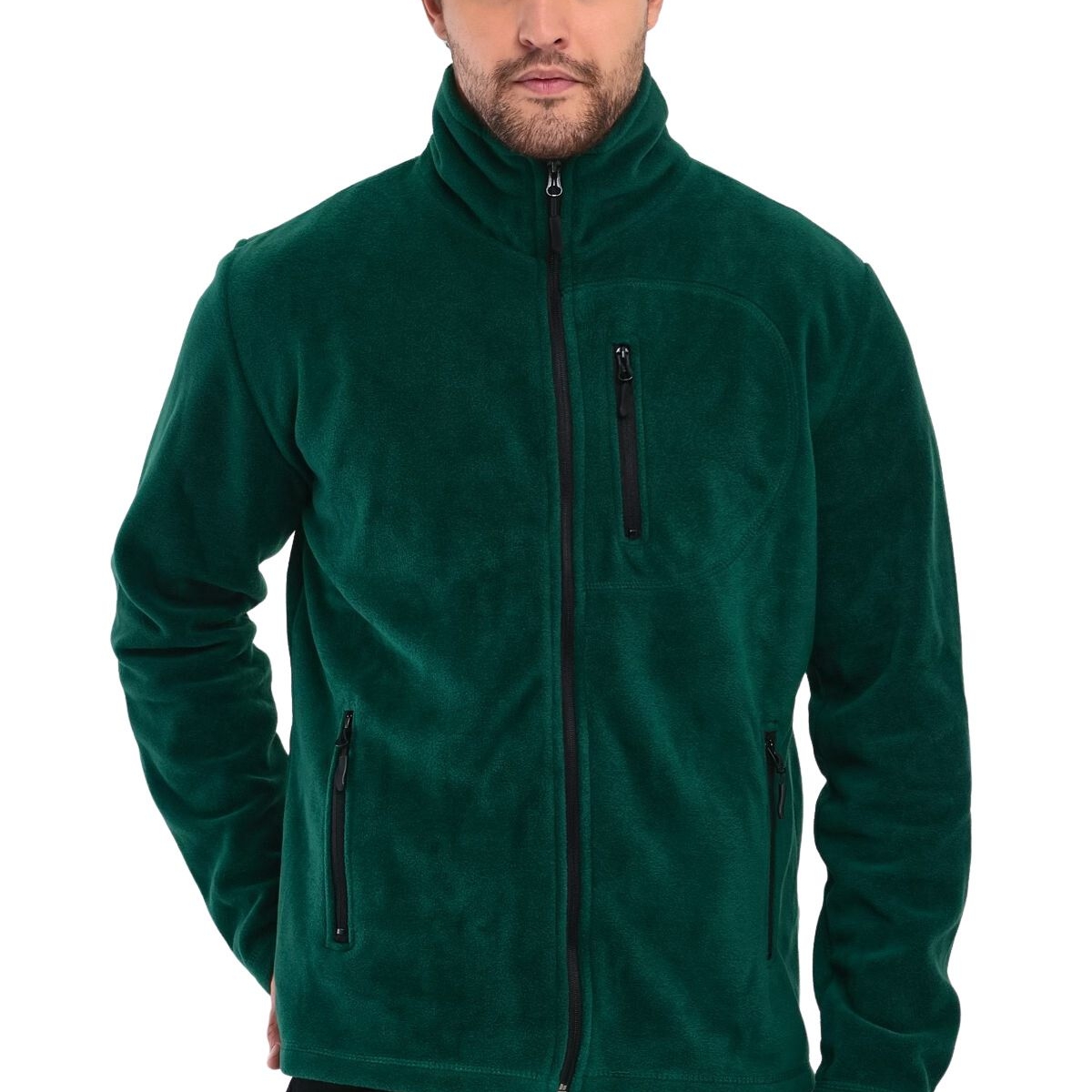 GENIUS Store Erkek Polar Tam Fermuarlı 3 Cepli Outdoor Polar Ceket ...