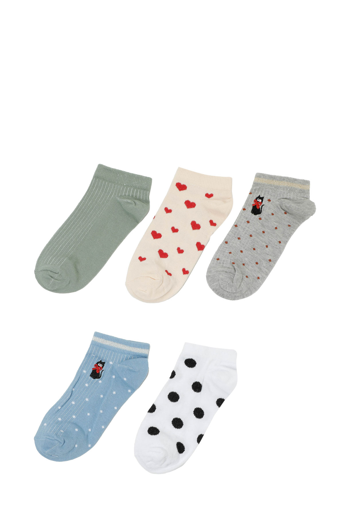 CATY NKS 5 LI PTK-W 4PR Mavi Kadın 5'li Patik Çorap Fiyatları | Flo