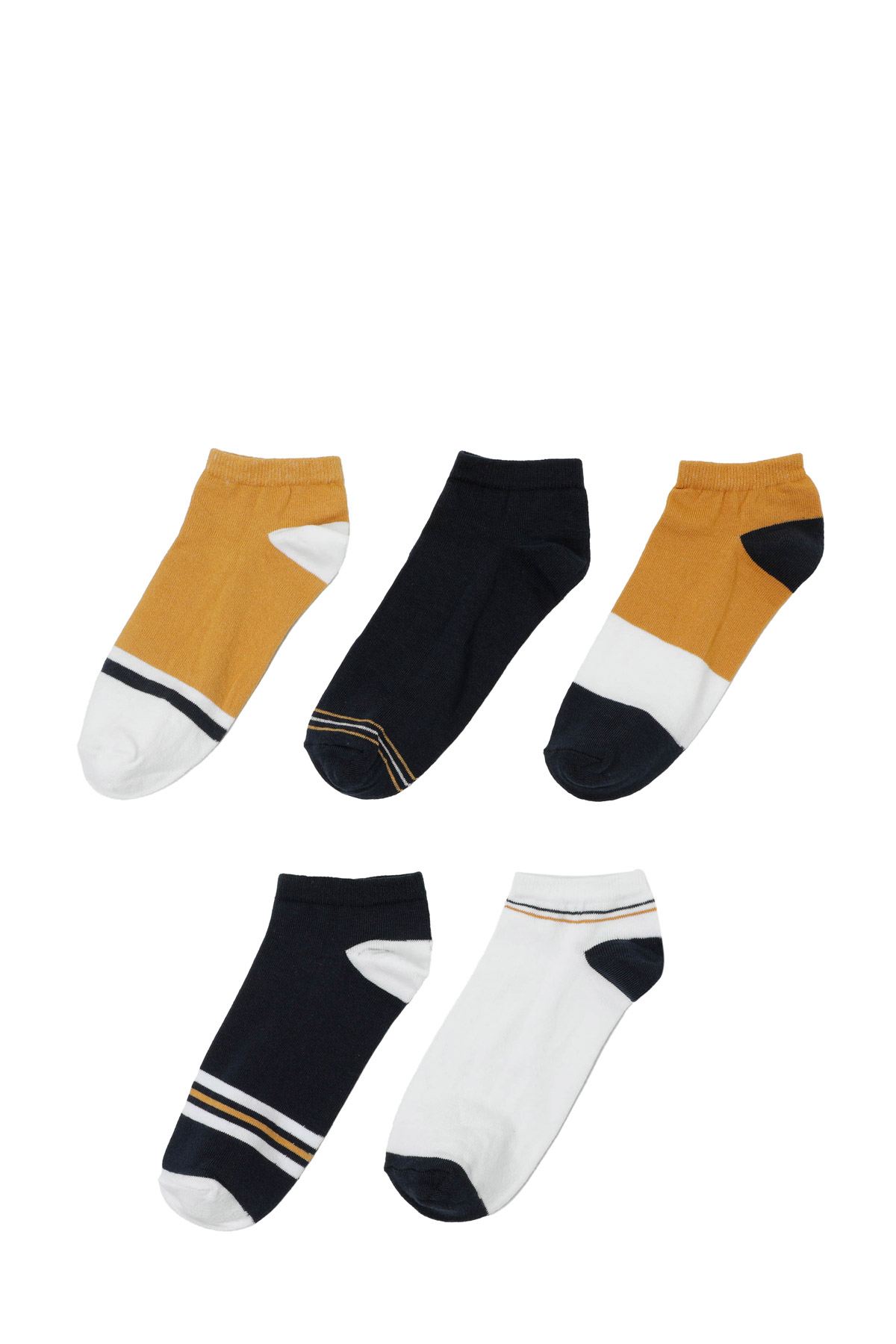 BLOCK 5LI PTK-M 4PR SARI MULTI Erkek 5'li Patik Çorap Fiyatları | Flo