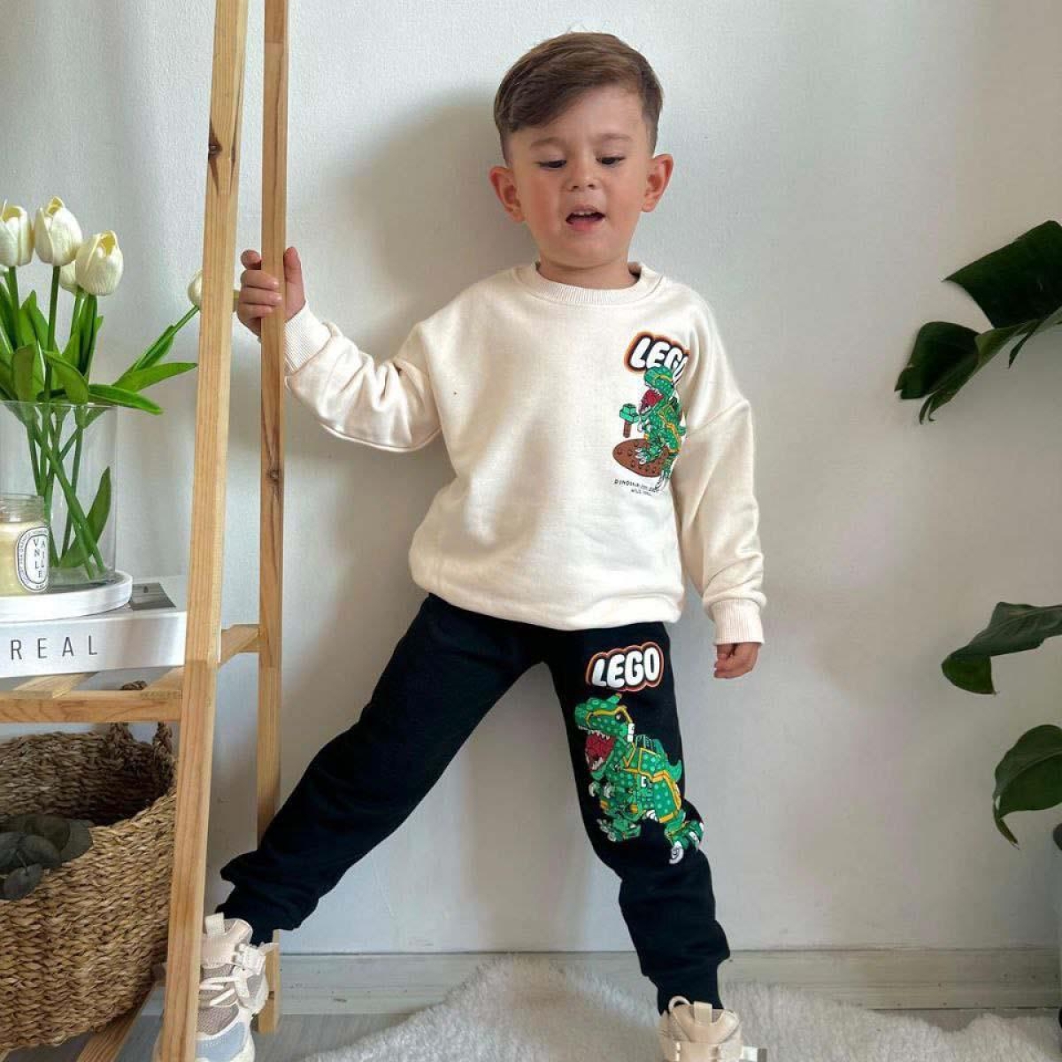 ERKEK ÇOCUK LEGO MODELLİ BİSİKLET YAKA PAMUK EŞOFMAN TAKIMI Fiyatları | Flo