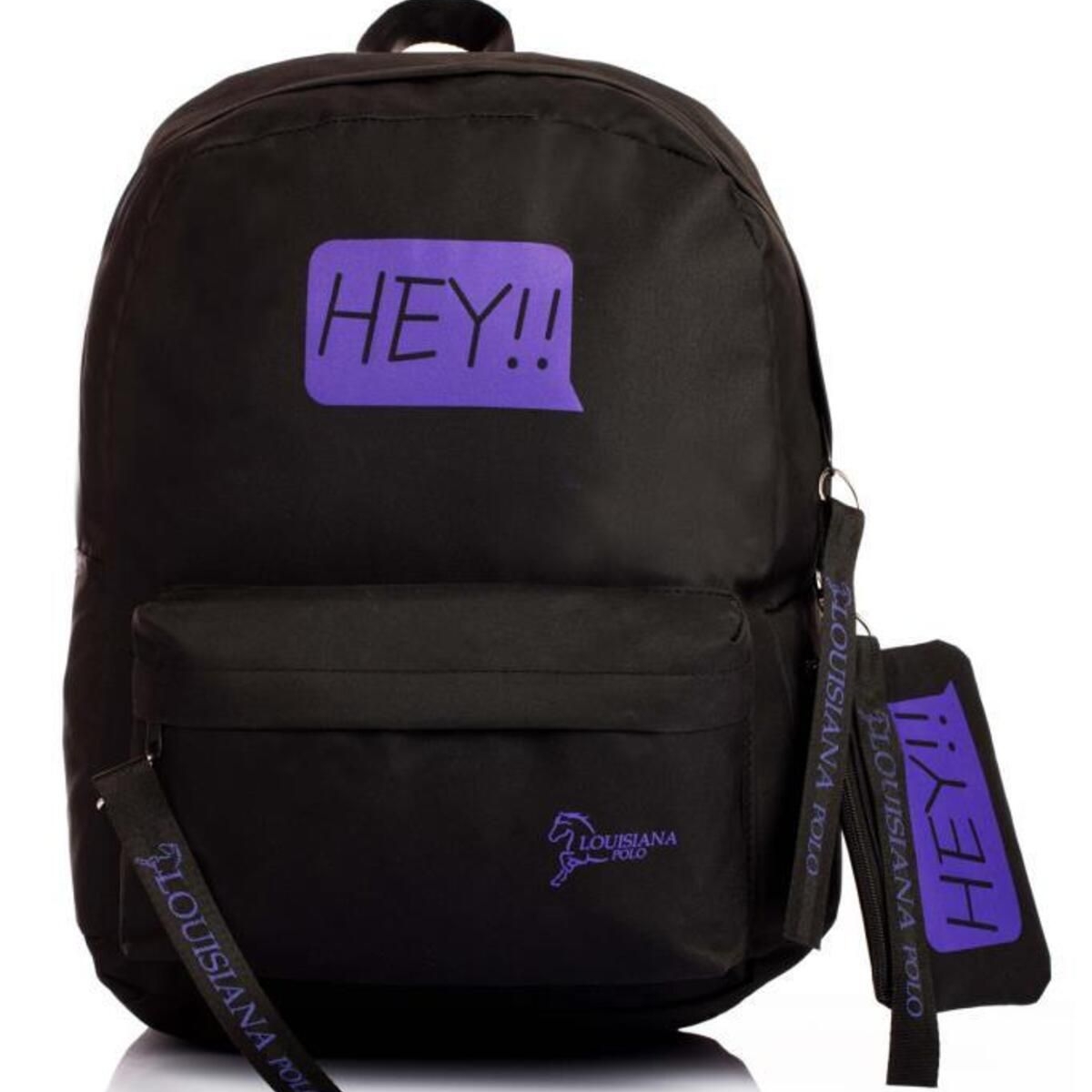 Laptop Bölmeli Okul Çantası Hey!!! Siyah Mor 1525 Fiyatları | Flo