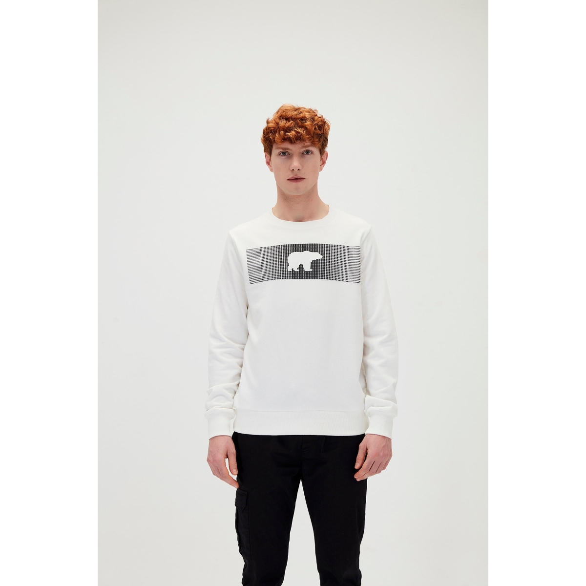 Fancy Erkek Beyaz Baskılı Sweatshirt Fiyatları | Flo