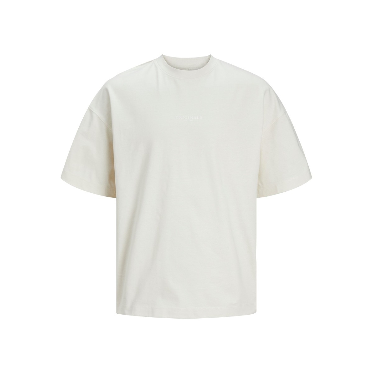 Jack&Jones Santorini Crew Neck Erkek Ekru Yuvarlak Yaka Tişört ...