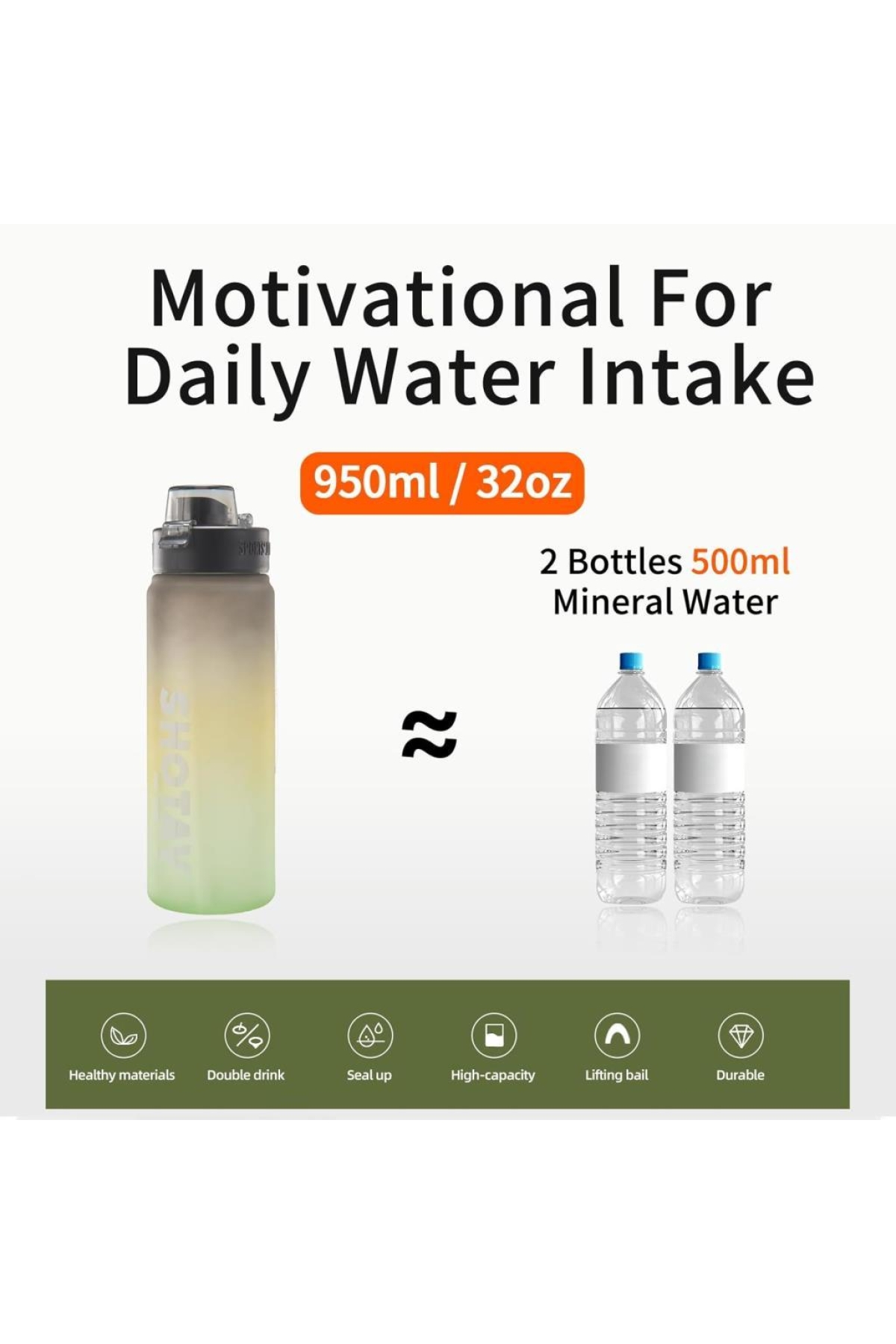 Su Matarası Policarbon Yeşil 950Ml Fiyatları | Flo