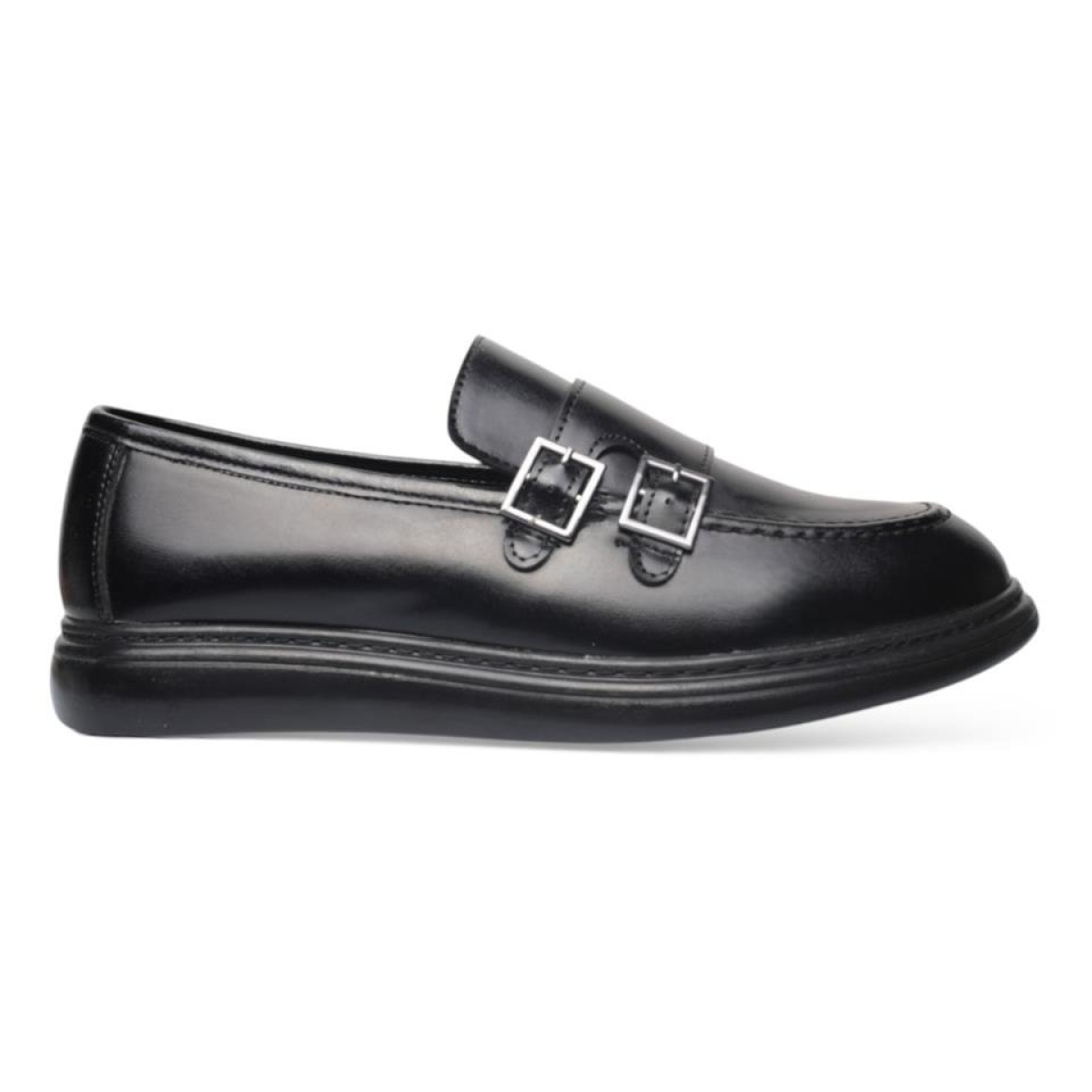 Erkek Ortopedik Jel İç Taban Comfort Tokalı Günlük Ayakkabı SİYAH ...