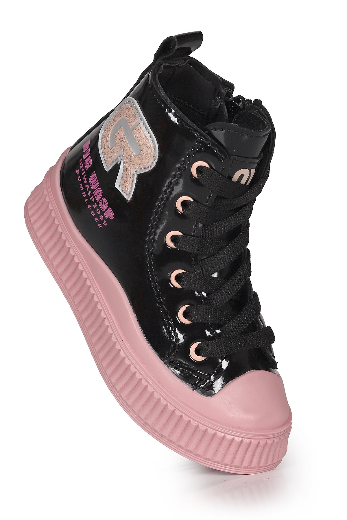 Wasp Fermuarlı Günlük Kız Bebek Bot Ayakkabı Siyah - Pudra Fiyatları | Flo