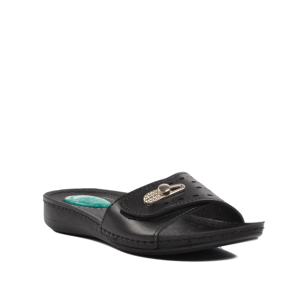 6808 Siyah Topuk Jel Destekli Kadın Terlik Fiyatları | Flo