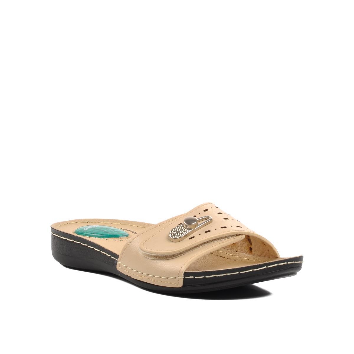 6808 Bej Topuk Jel Destekli Kadın Terlik Fiyatları | Flo