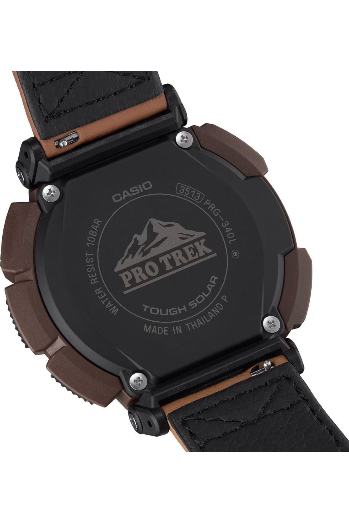 PRG-340L-5DR PRO-TREK Koleksiyon Deri Kordon Plastik Kasa 10 ATM Suya Dayanıklı Kahverengi Renk ...