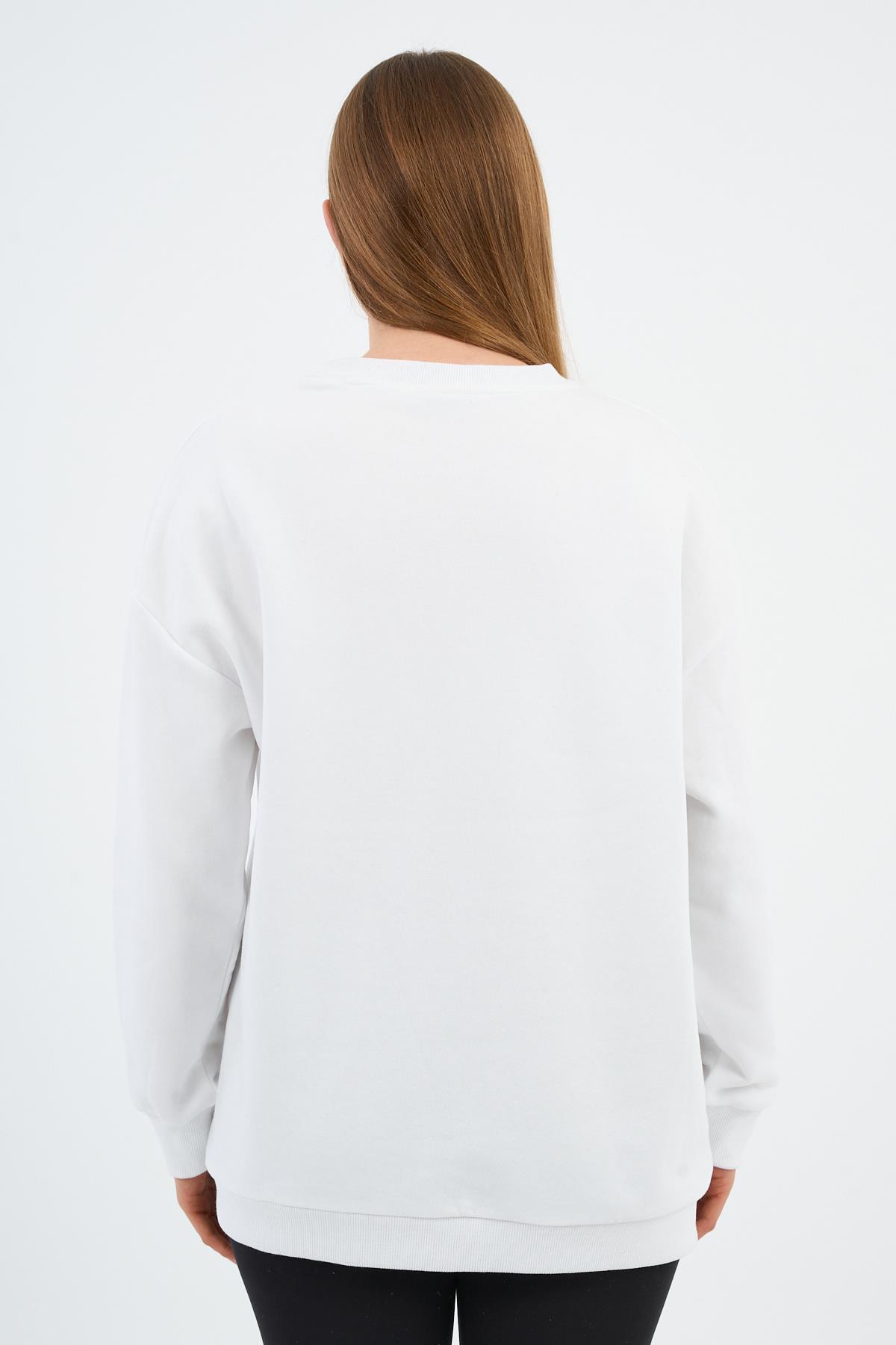 İÇİ POLARLI BASKI DETAYLI SWEATSHIRT (B23-37401) Fiyatları | Flo