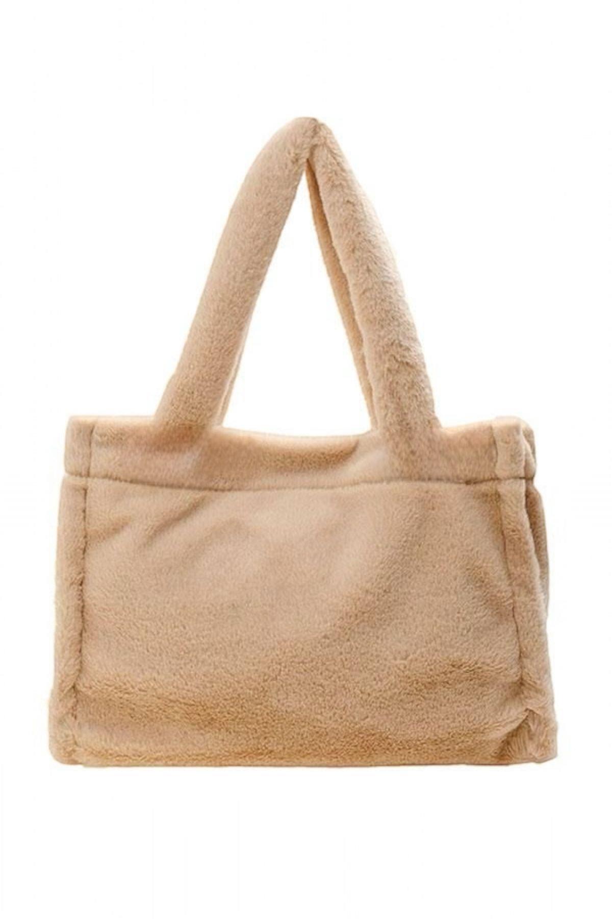 Peluş Camel Yumuşak Dokulu Tote Omuz Çantası Fiyatları | Flo