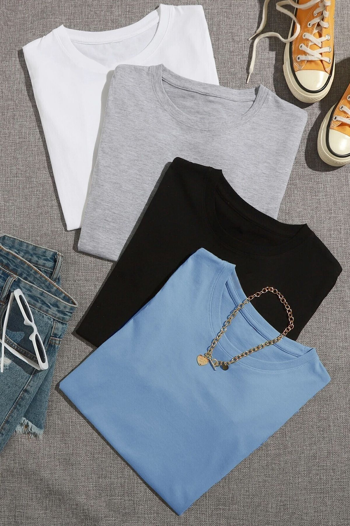 Unisex Basic Model 4'lu Tshirt Fiyatları | Flo
