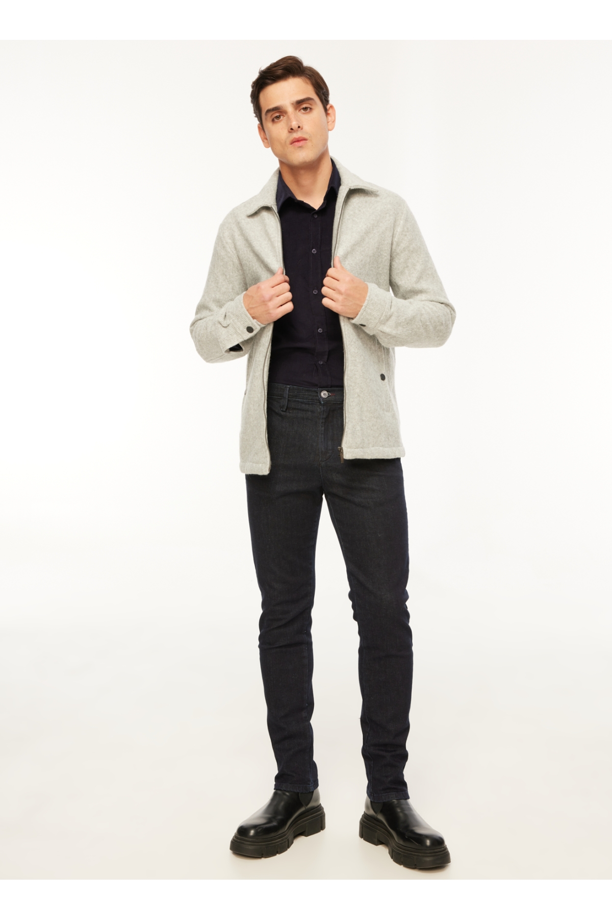 Basic Gri Erkek Düz Ceket F3WM-CKT117 Fiyatları | Flo